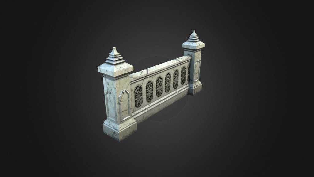 Stone Fence - 3D model by sybren [dae0ae3] - Sketchfab