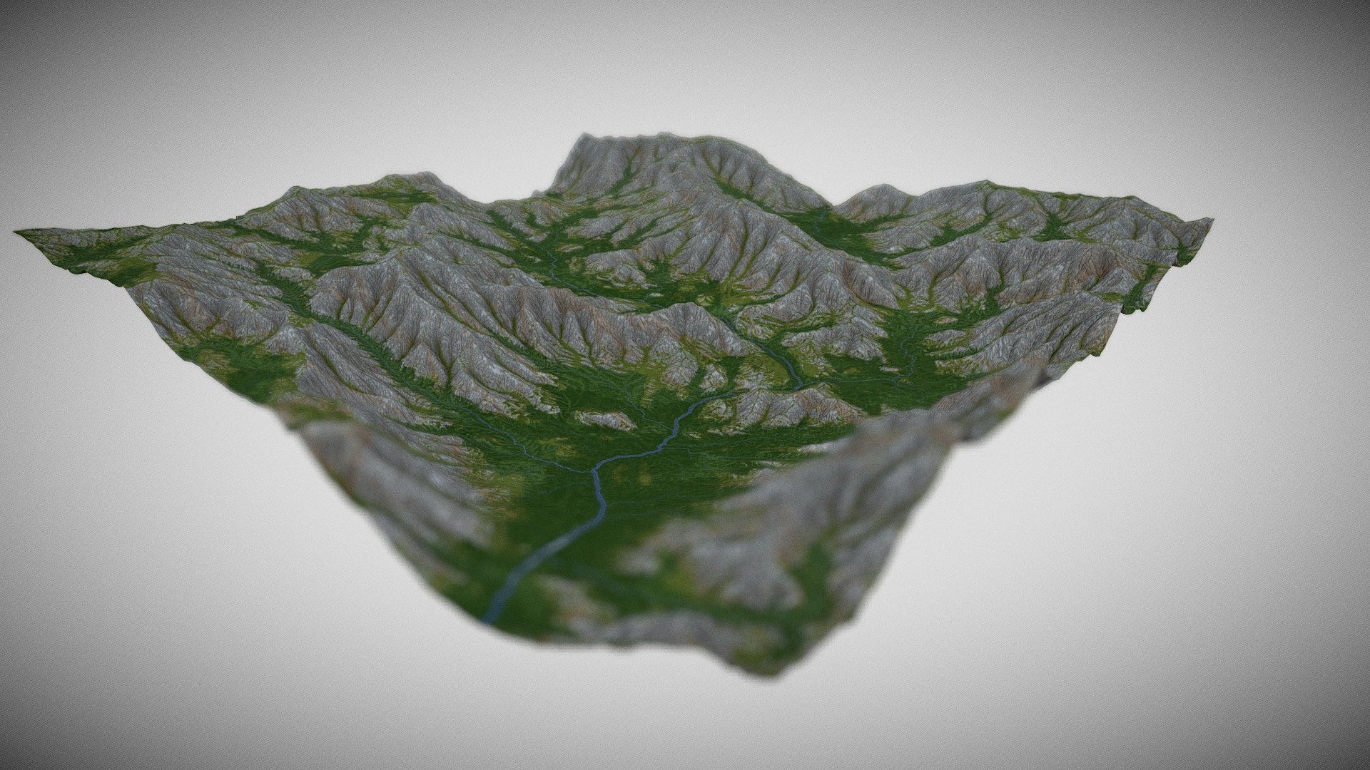 Rocky_valley - 3D model by AbhaySiddhartha [dae2876] - Sketchfab
