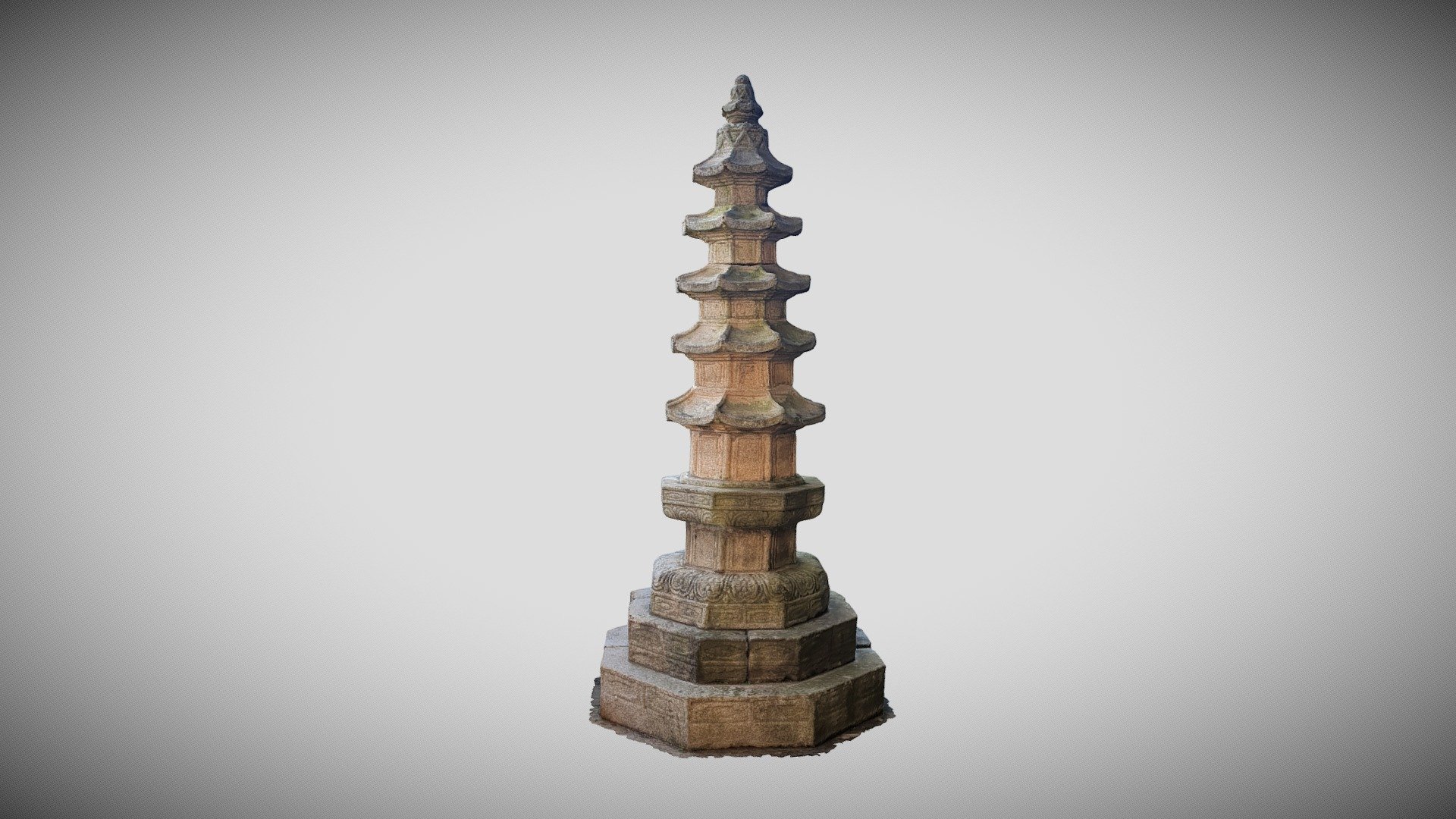 The Octagonal Five-story Stone Pagoda - 3D model by phantast [dae99a2 ...