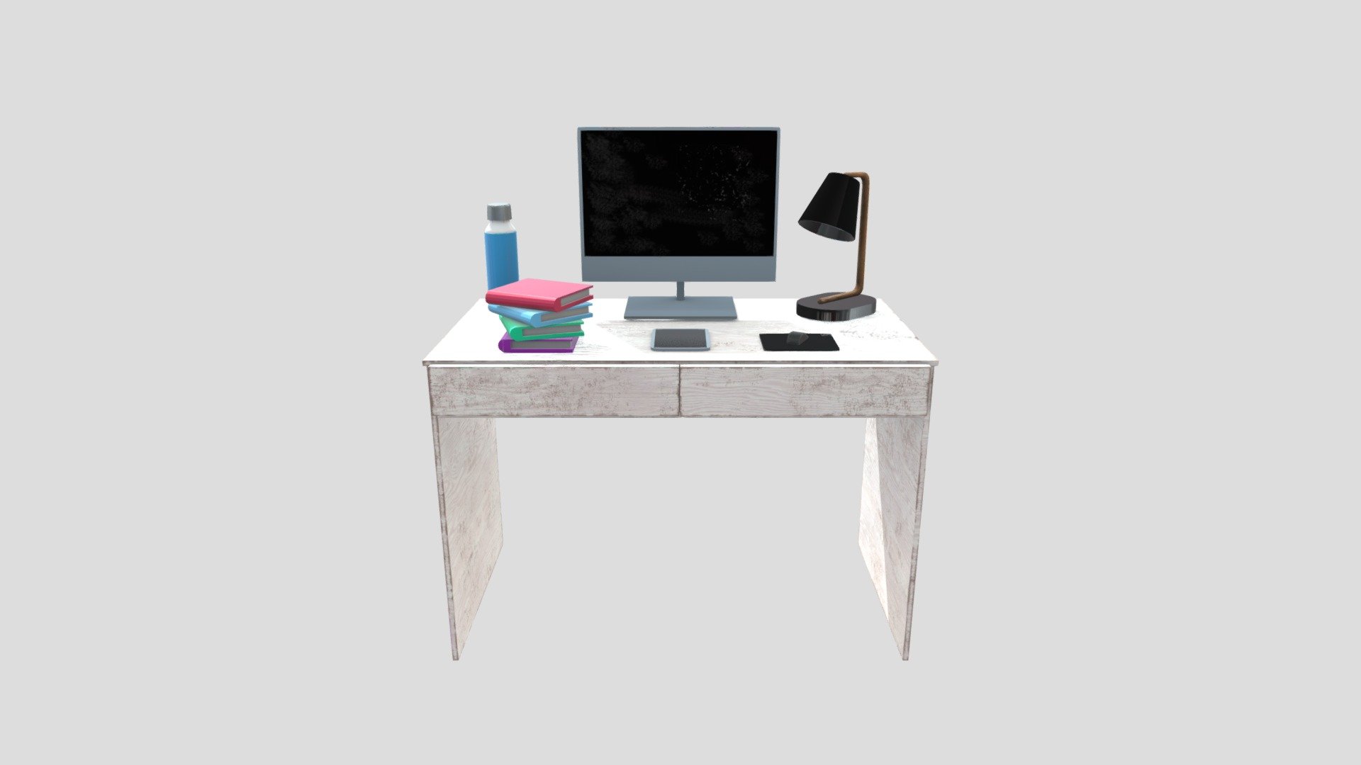 Desk scene - 3D model by Sydwilson [dae9ae8] - Sketchfab
