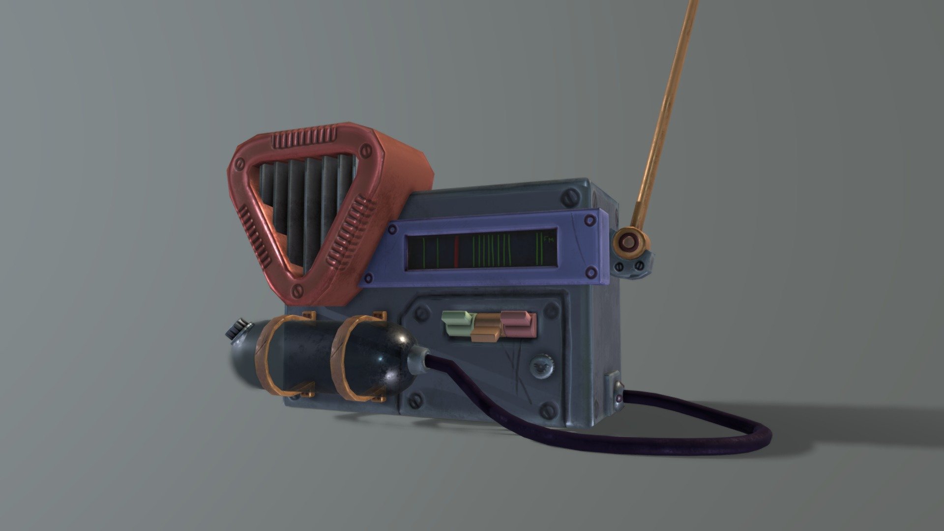 Low Poly Autonomous liquid Radio - 3D model by Yro [daeb163] - Sketchfab