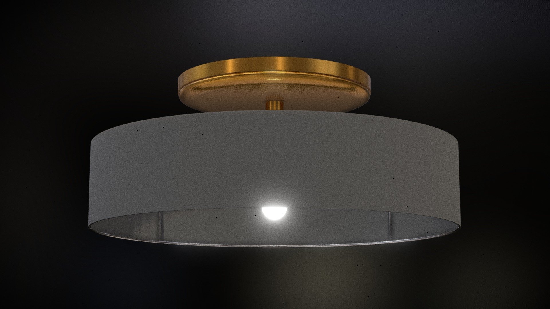 Ceiling Light - with gray light shade - Download Free 3D model by Oddin ...