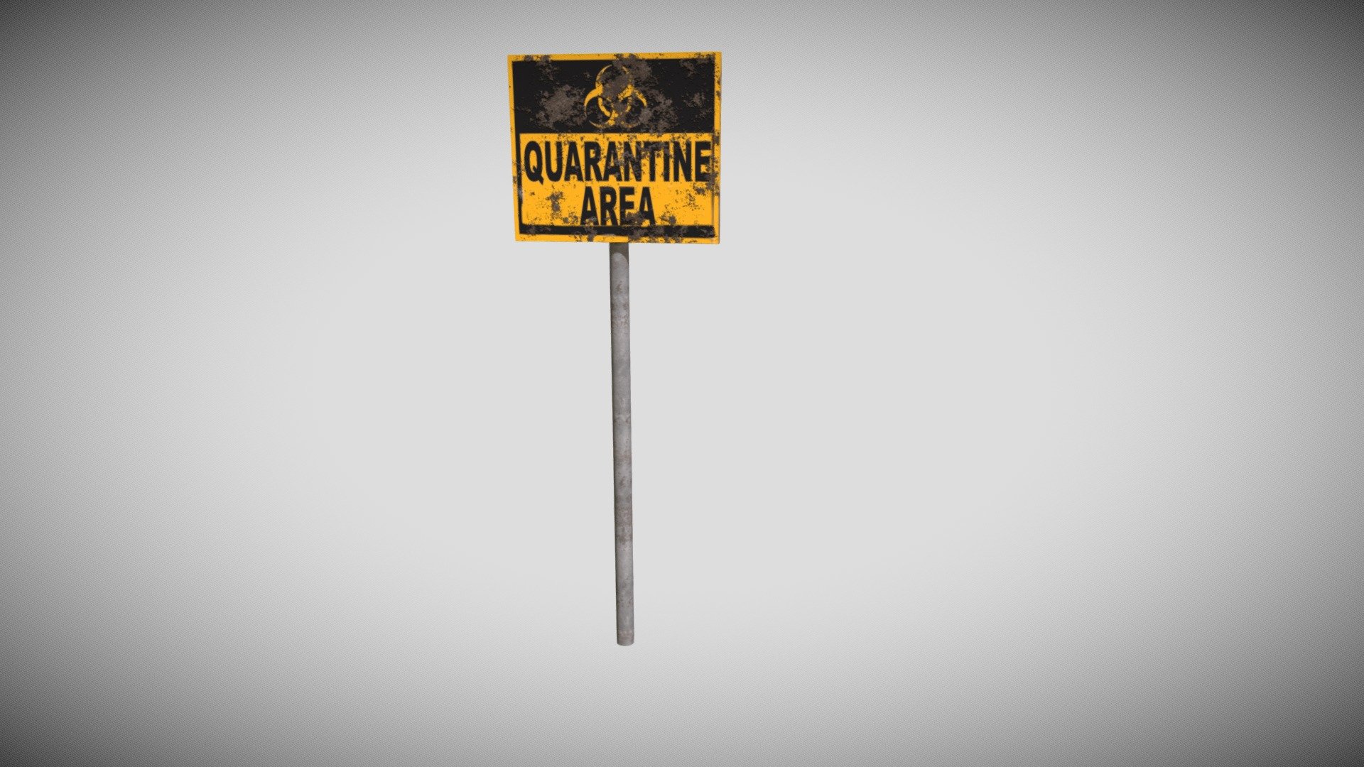 Cartel Cuarentena / quarantine sign - Download Free 3D model by claudio ...