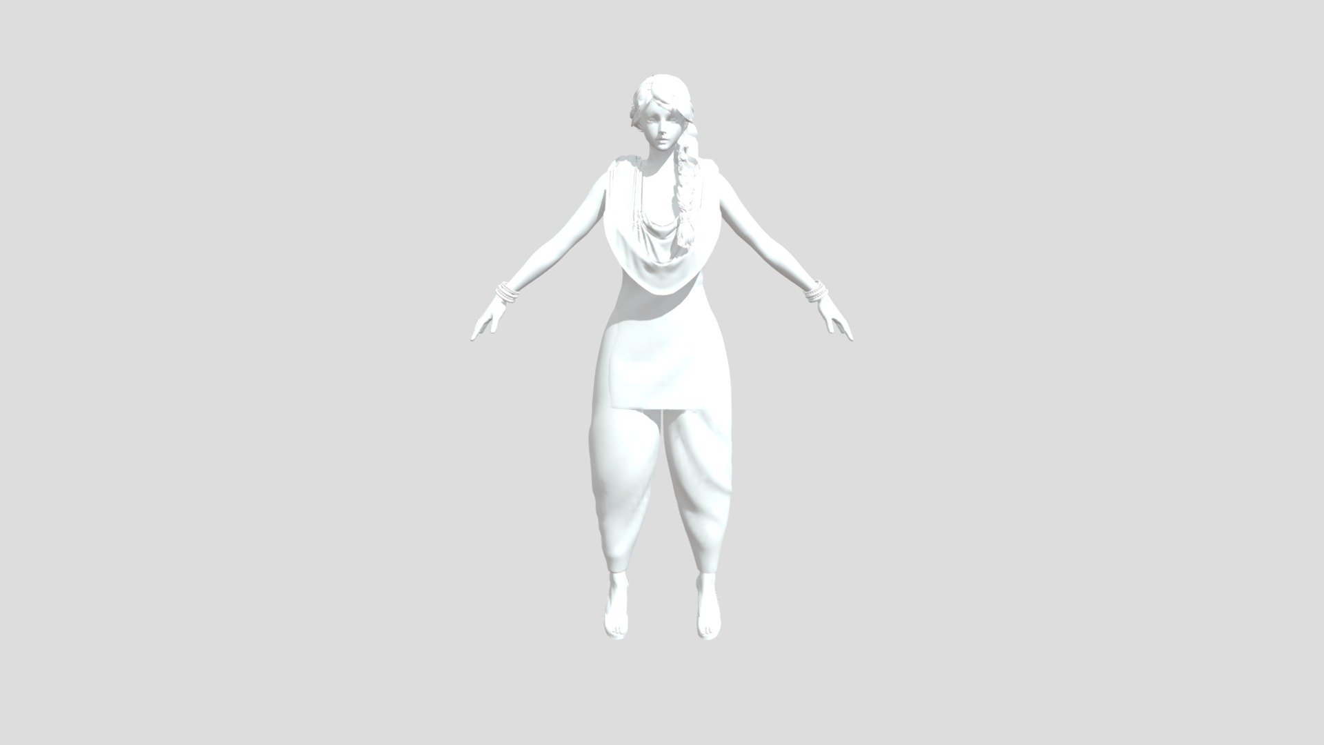 sleeve kurti - Download Free 3D model by Jaishree777 [daf49e4] - Sketchfab