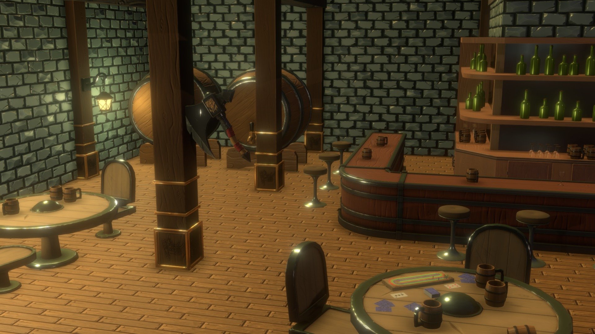 Bar Scene - 3D model by Gabriel (@outlawblaze) [daf7e8c] - Sketchfab