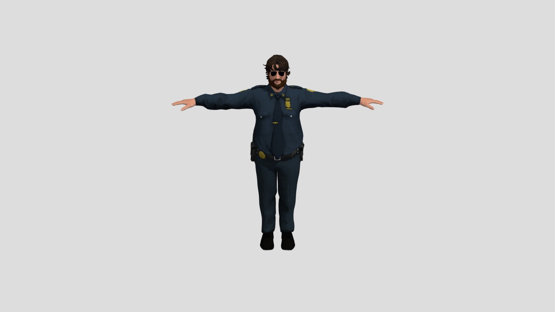 Police Man - Download Free 3D model by Daniel ...
