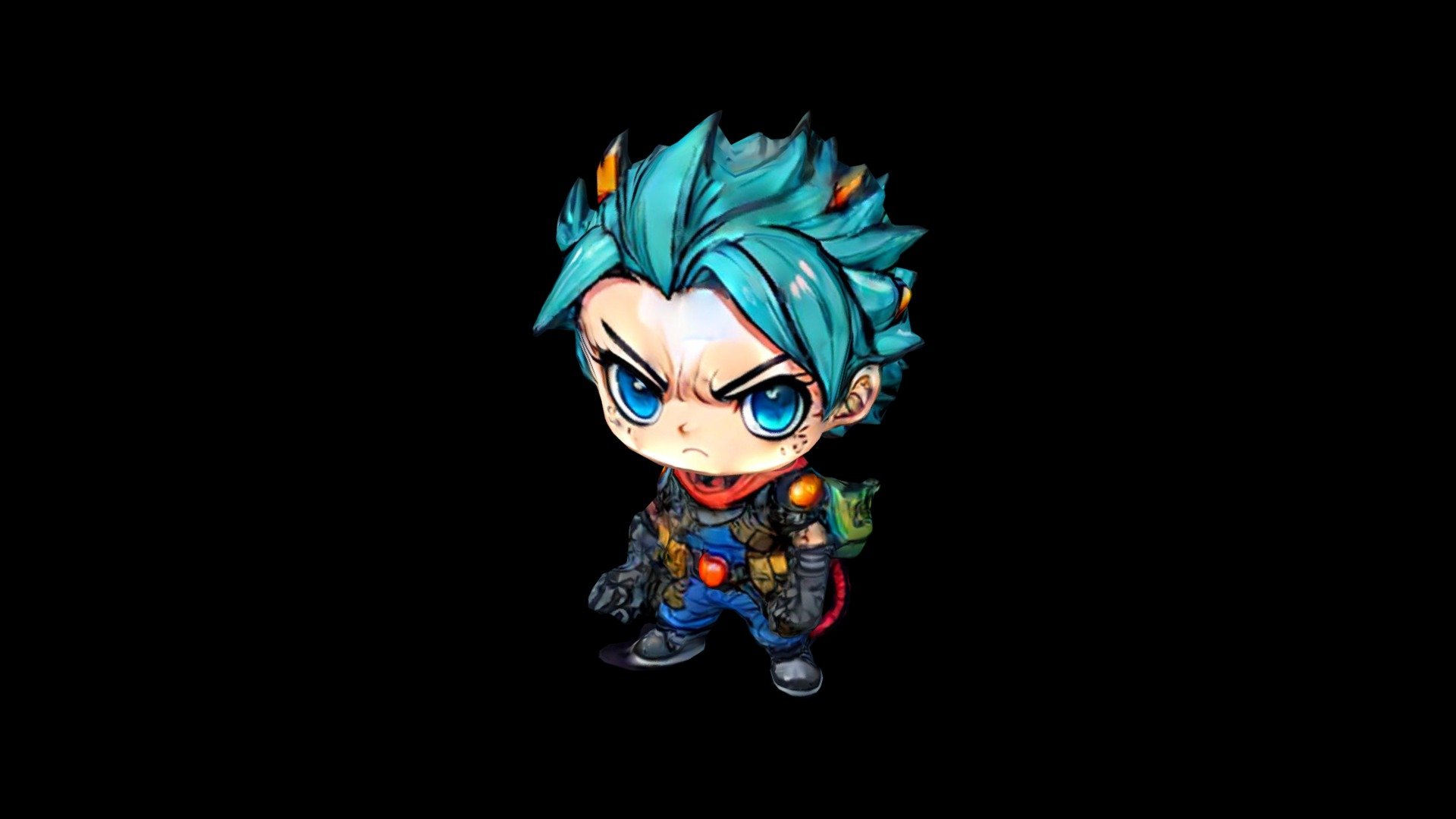 This image features a chibi-style character with - Download Free 3D ...