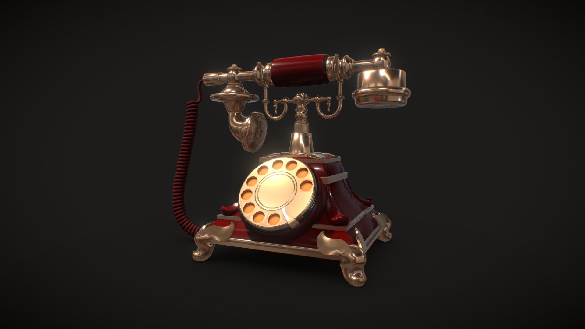 Antique phone draft - Download Free 3D model by digleone (@digleonetwo ...