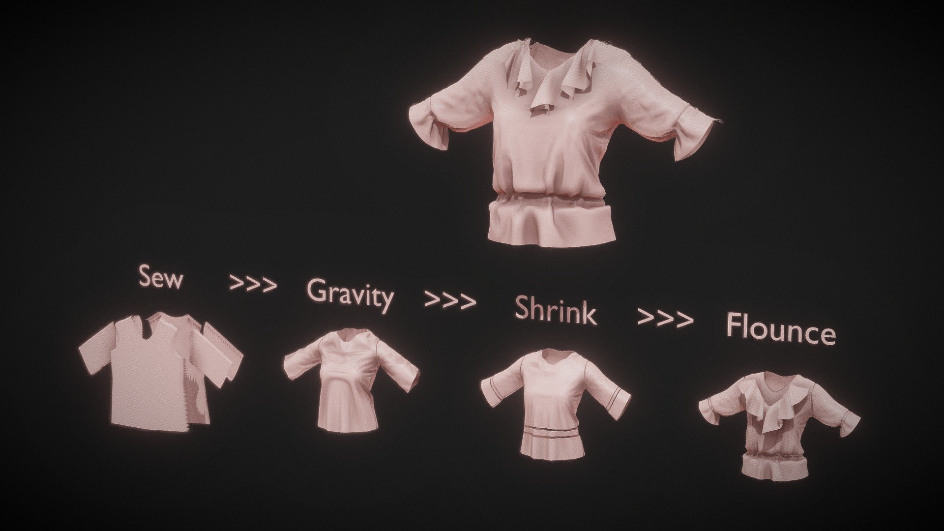 Cloth Sim Shape of The Silk T-Shirt For Ray II - Download Free 3D model ...