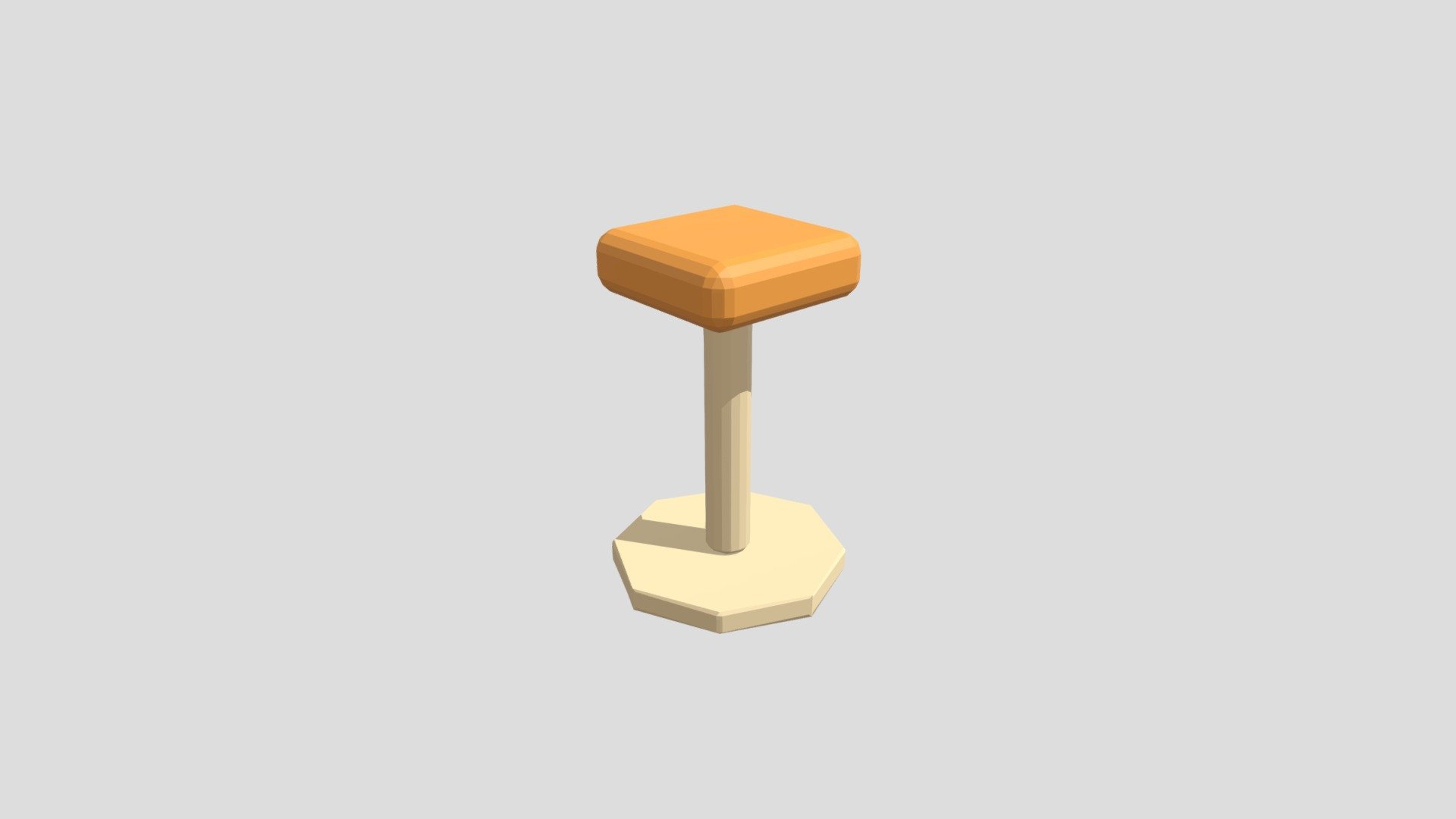 Low-Poly Bar Stool - Download Free 3D model by Toast (@Toast01 ...
