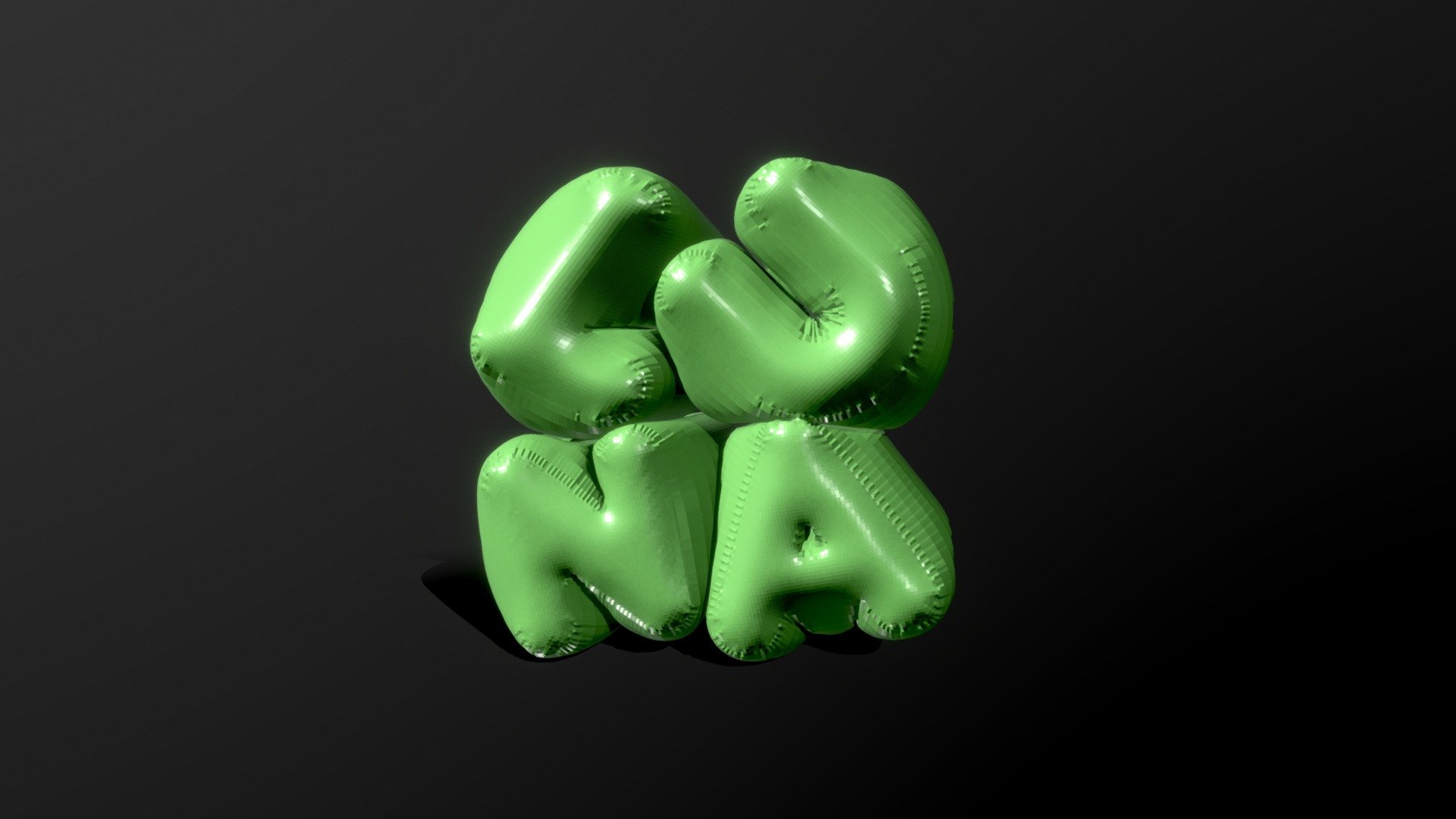 Luna Bubble Text - 3D model by Luna (@abluna) [db078e3] - Sketchfab