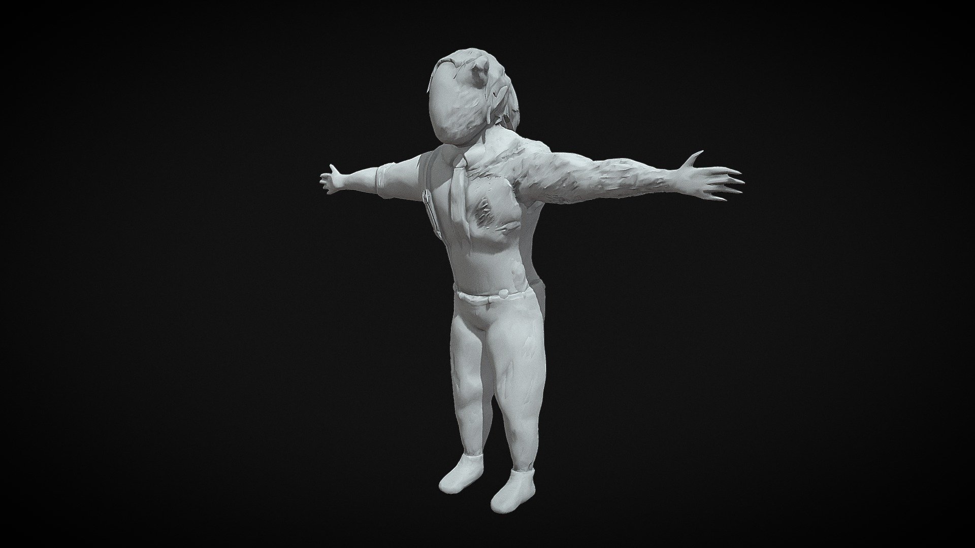 Male Half Demon Character - Download Free 3D model by Skowster ...