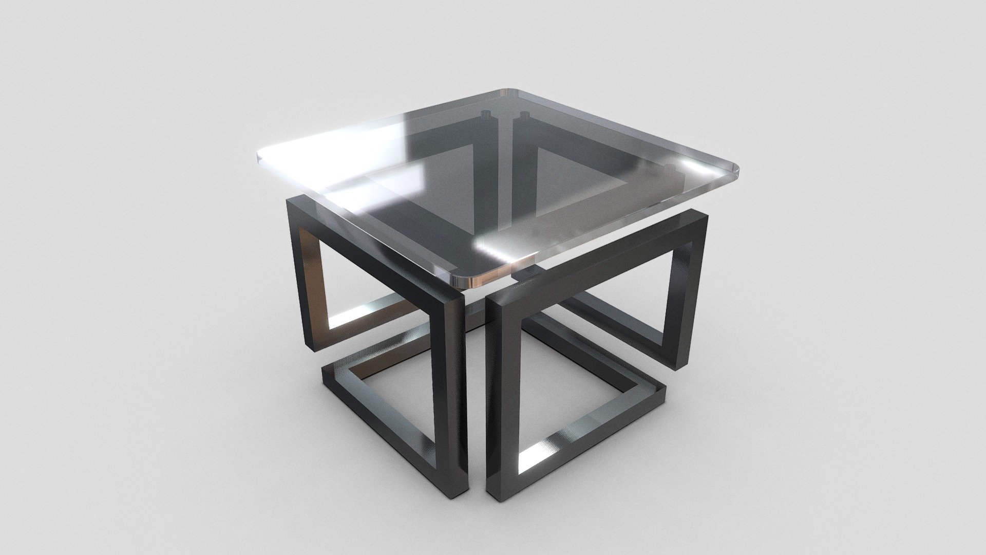 Unique Glass Table - Download Free 3D model by RWA (@rw_ajii) [db0d775 ...