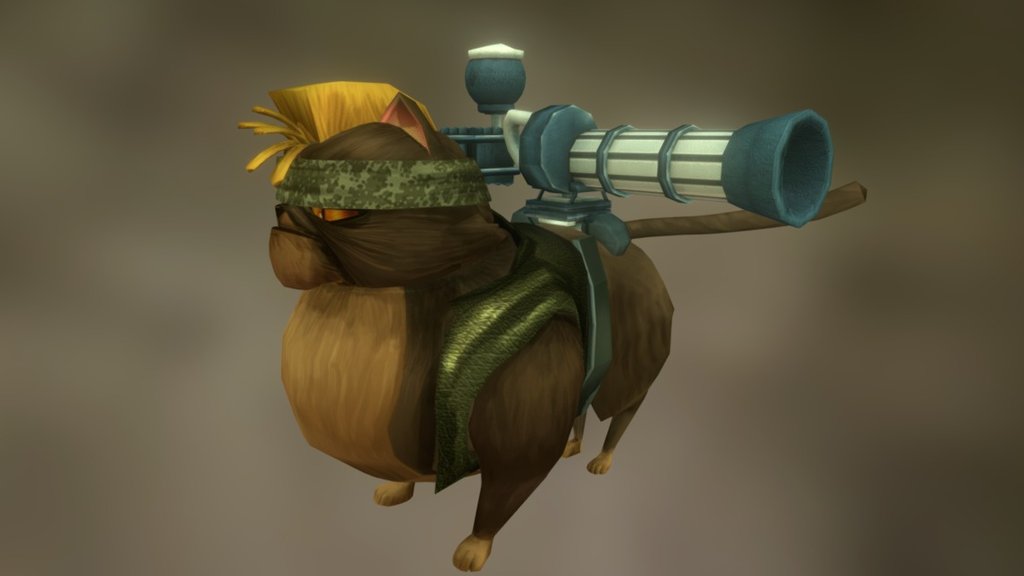 HeavyCat With Weapon - 3D model by Stonebot Studio (@thestonebot ...