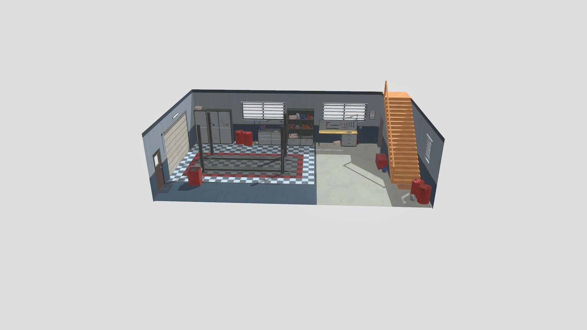 Garage - 3D model by Shamamboss [db0eb4e] - Sketchfab