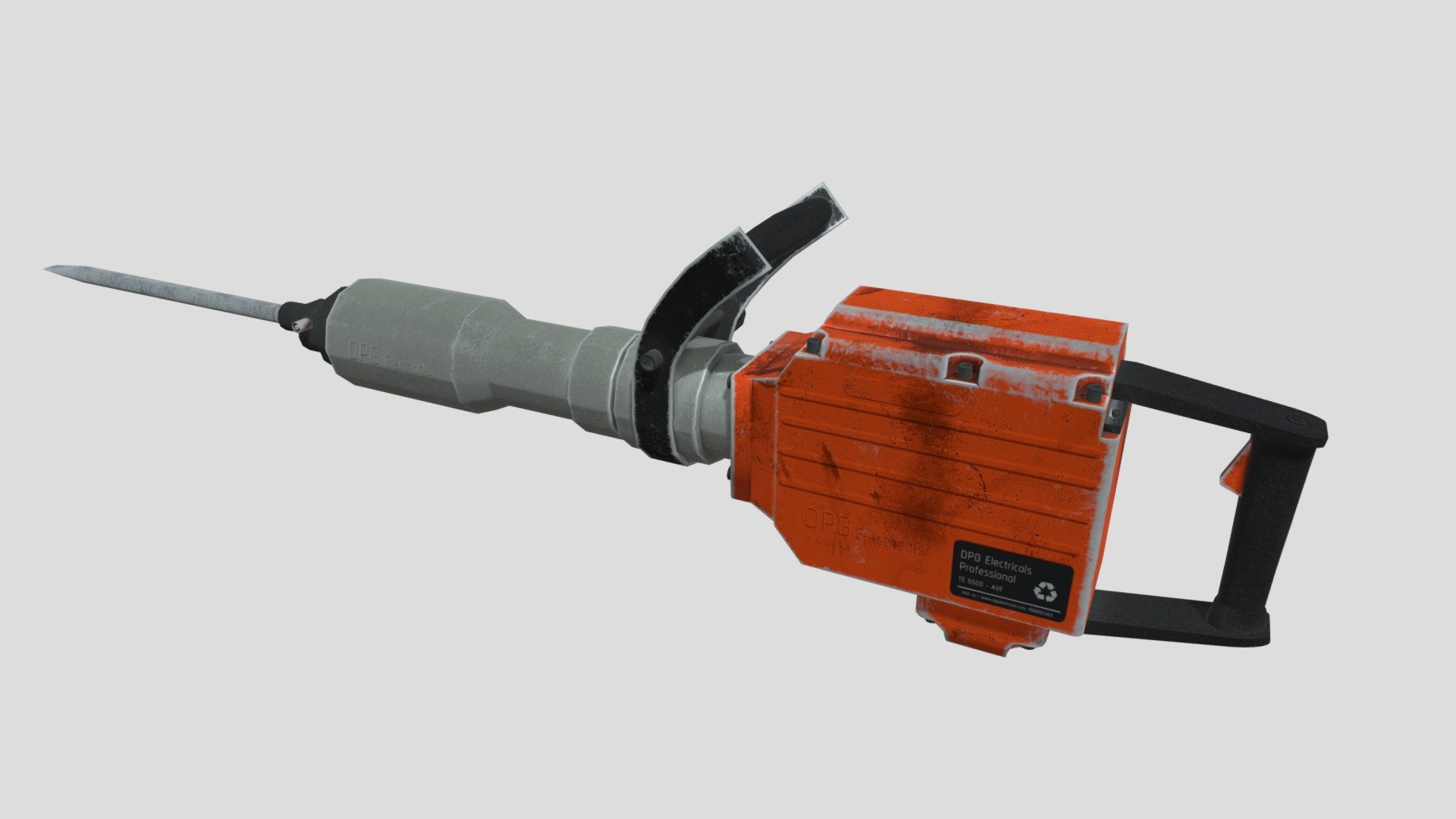 Industrial jackhammer - Game ready - Buy Royalty Free 3D model by ...