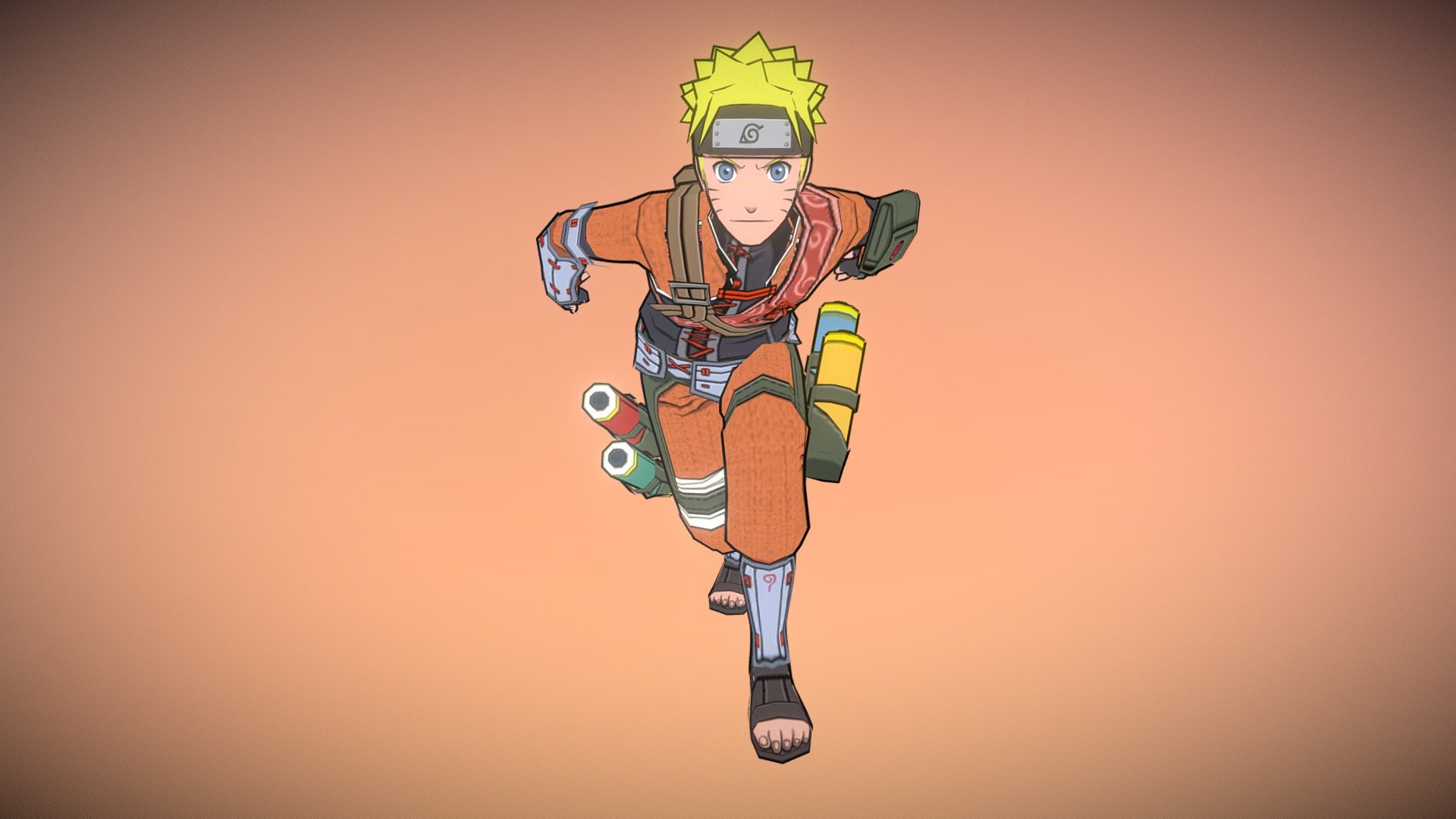 Low Poly Naruto with Rig and Running Animation - Download Free 3D model ...