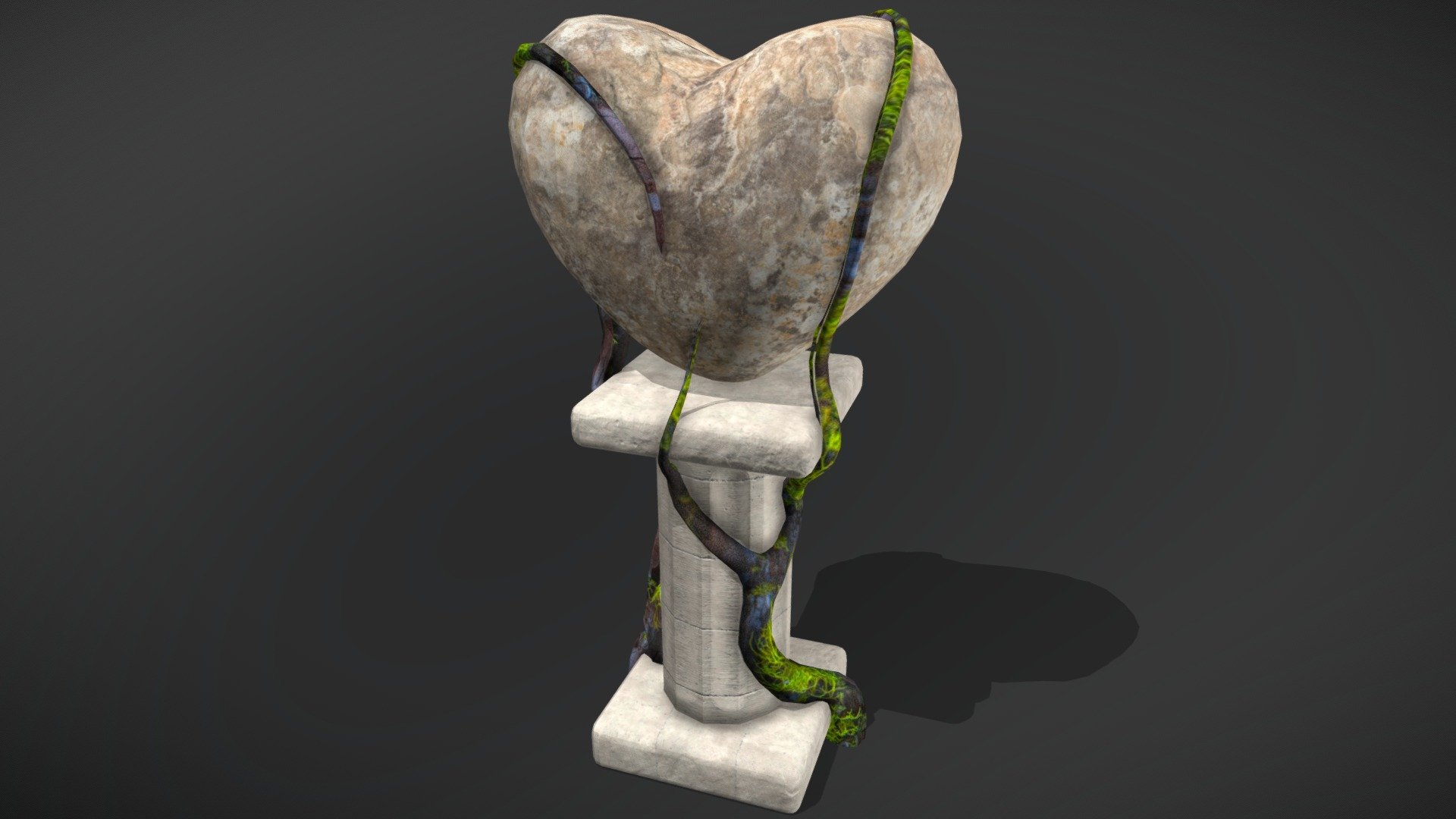 A Heart of Stone - Download Free 3D model by Que3D (@que_3d) [db16edf ...