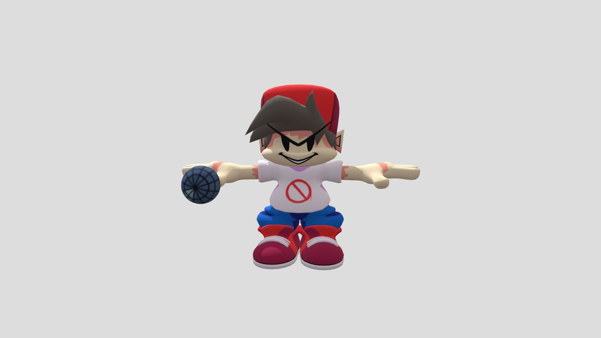 FNF Boyfriend Roblox But His Blue Hair Is Gone - Download Free 3D model ...