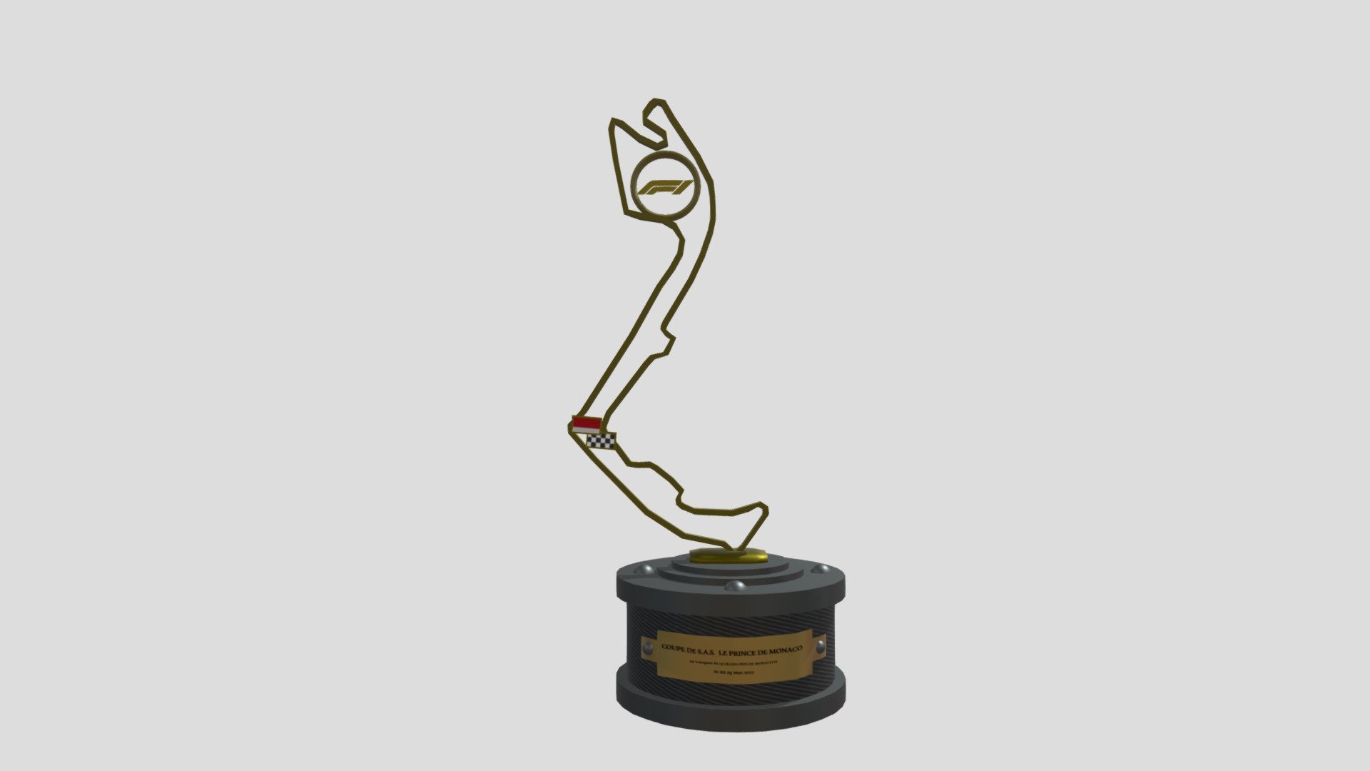 Formula 1 Monaco Grand Prix Trophy - 3D model by Jesse H ...