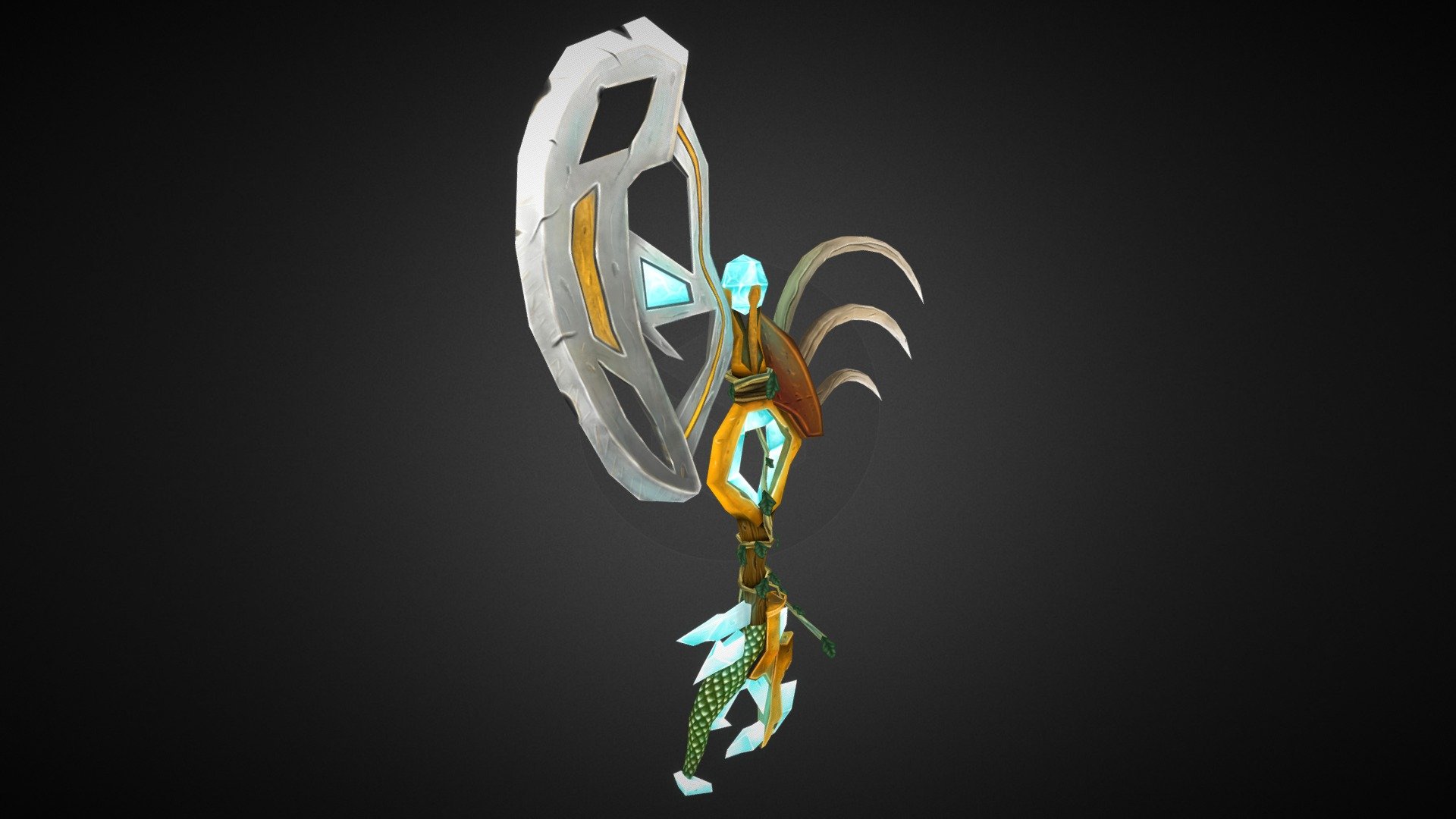 Stylized Druid Axe - World of Warcraft - 3D model by Karina Dunikowska ...