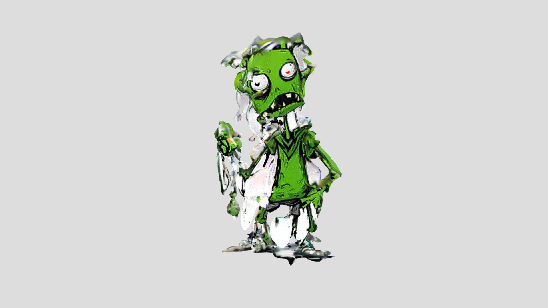 Zombie Guitarist on a Toilet A cartoon zombie - Download Free 3D model ...