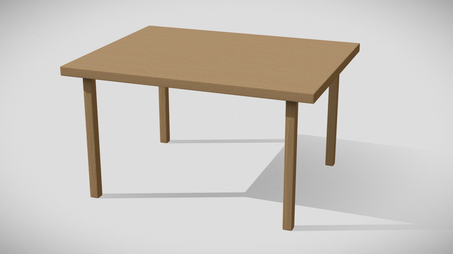 Wood Table FREE model - Download Free 3D model by Madeline Rosenblum ...