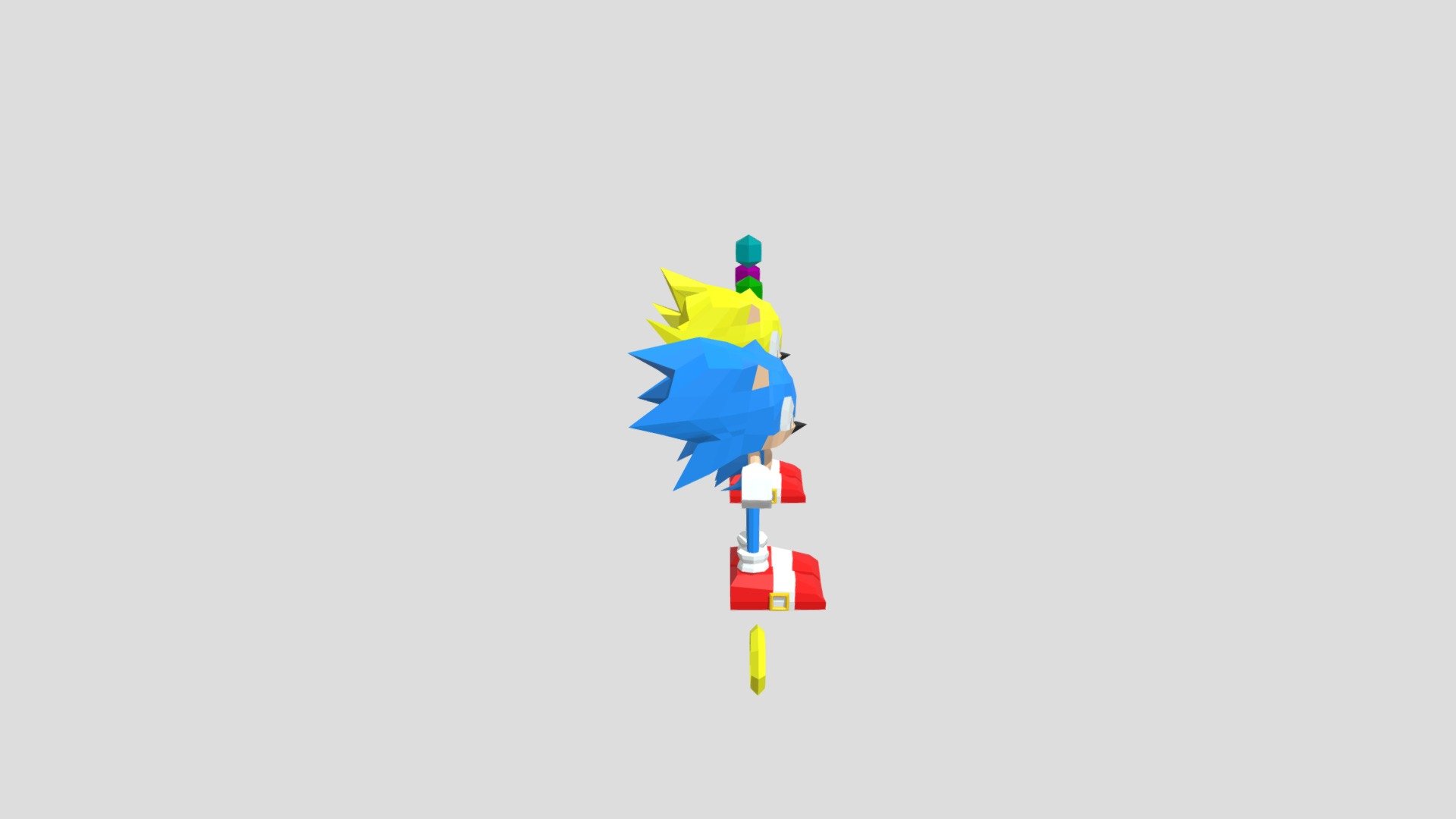 Low Poly Sonic and Super sonic - 3D model by LiamGeorge [db2baa7 ...