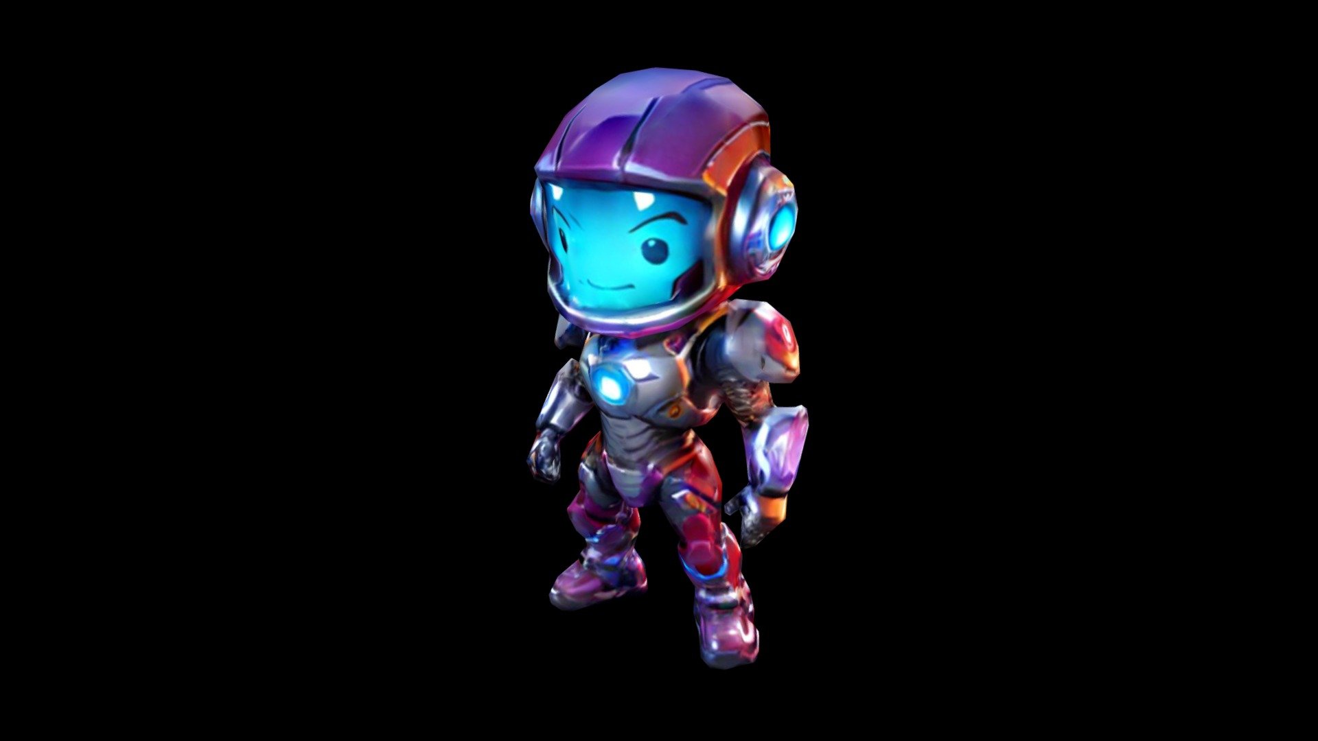 An animated cartoon character with a friendly ex - Download Free 3D ...
