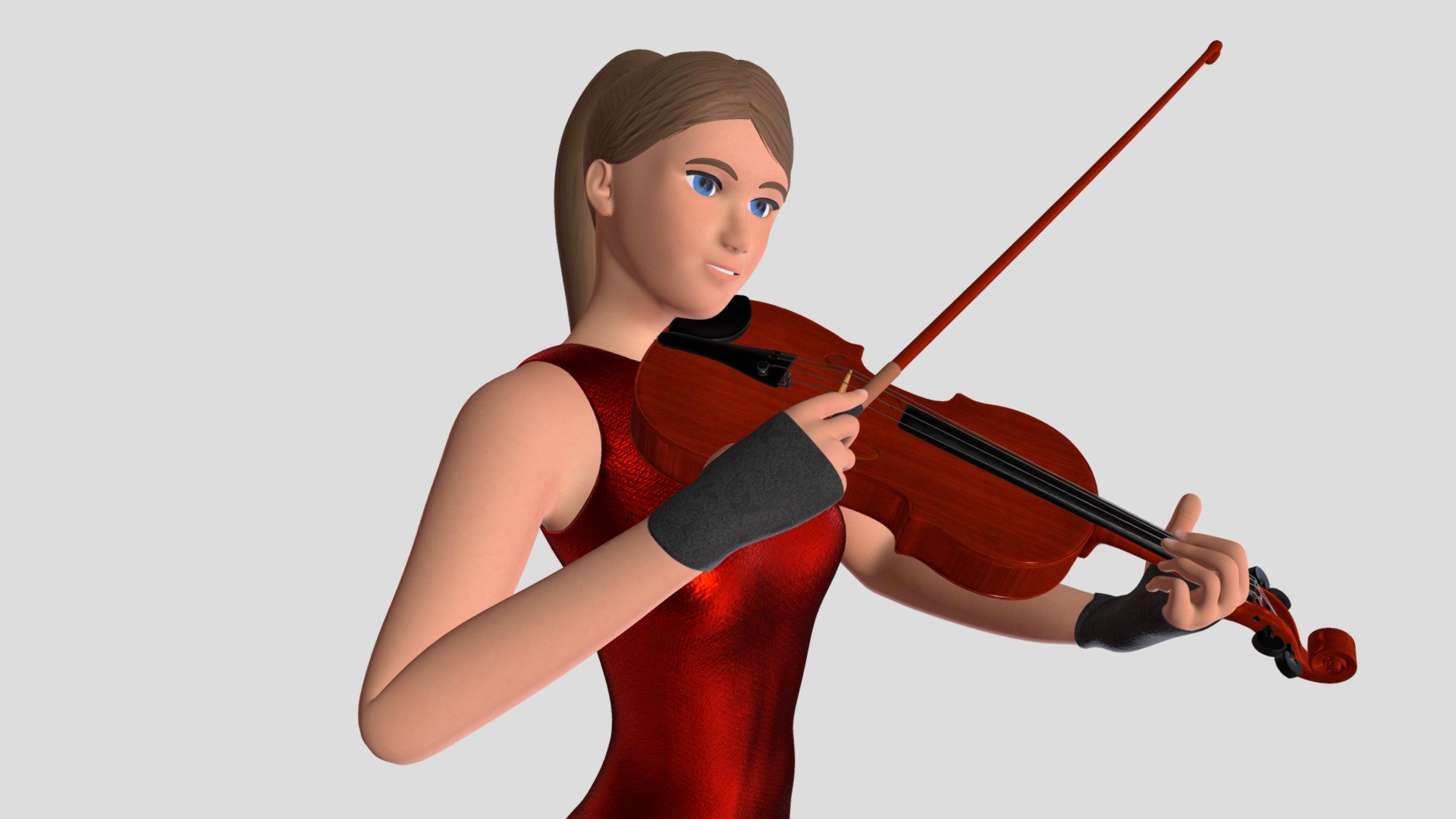 Girl Violin 3d Model By José David Torres Adelantado Josetorresadelantado Db31497 Sketchfab