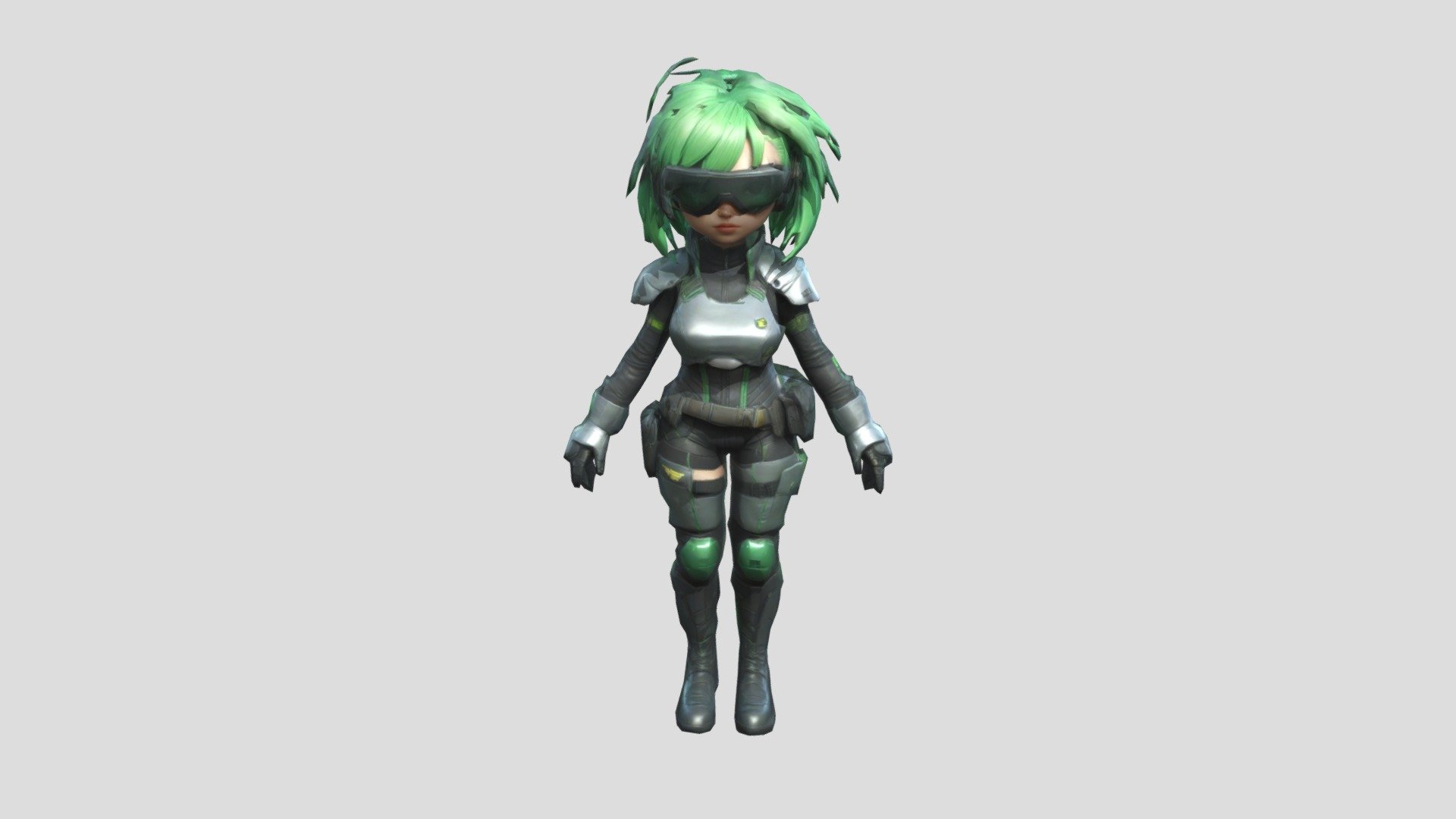 Cyber Warrior - Download Free 3D model by yronthal [db3555a] - Sketchfab