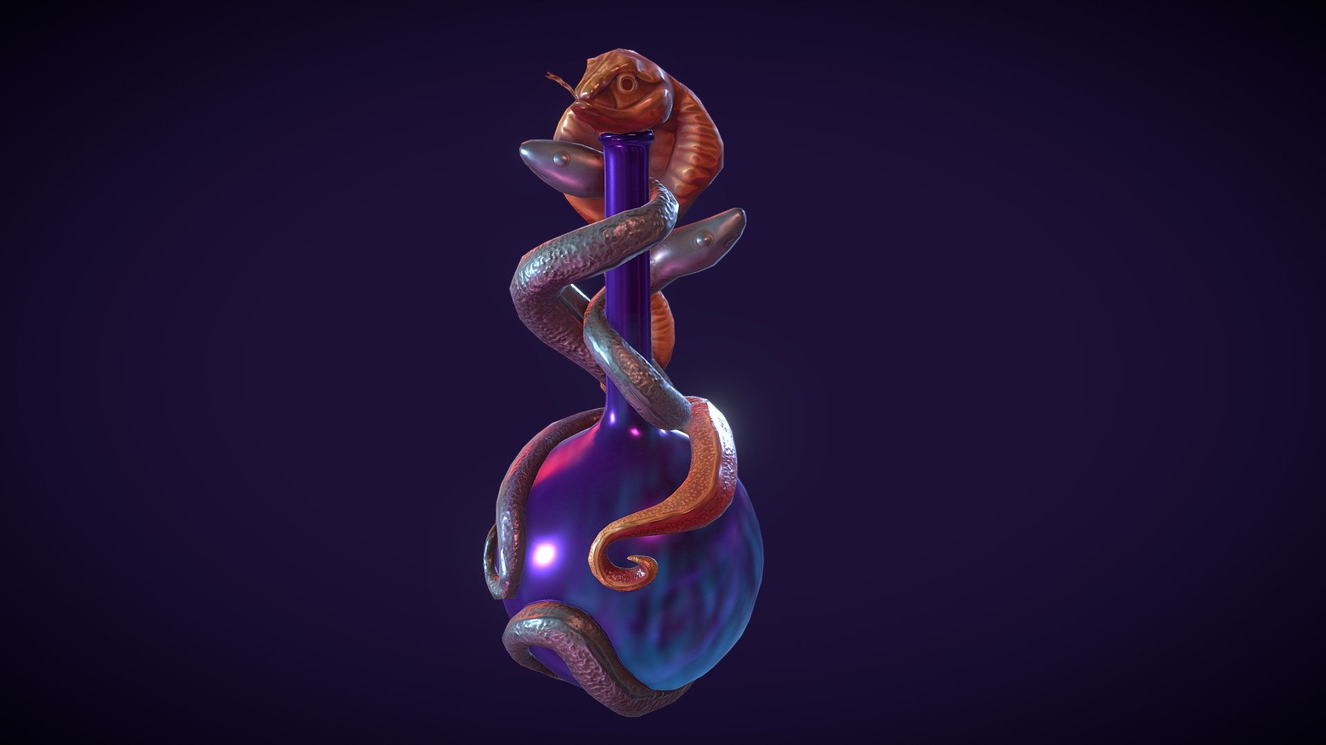 Stylized Snake Potion Bottle - 3D model by Ryan Donias (@RyanDonias ...
