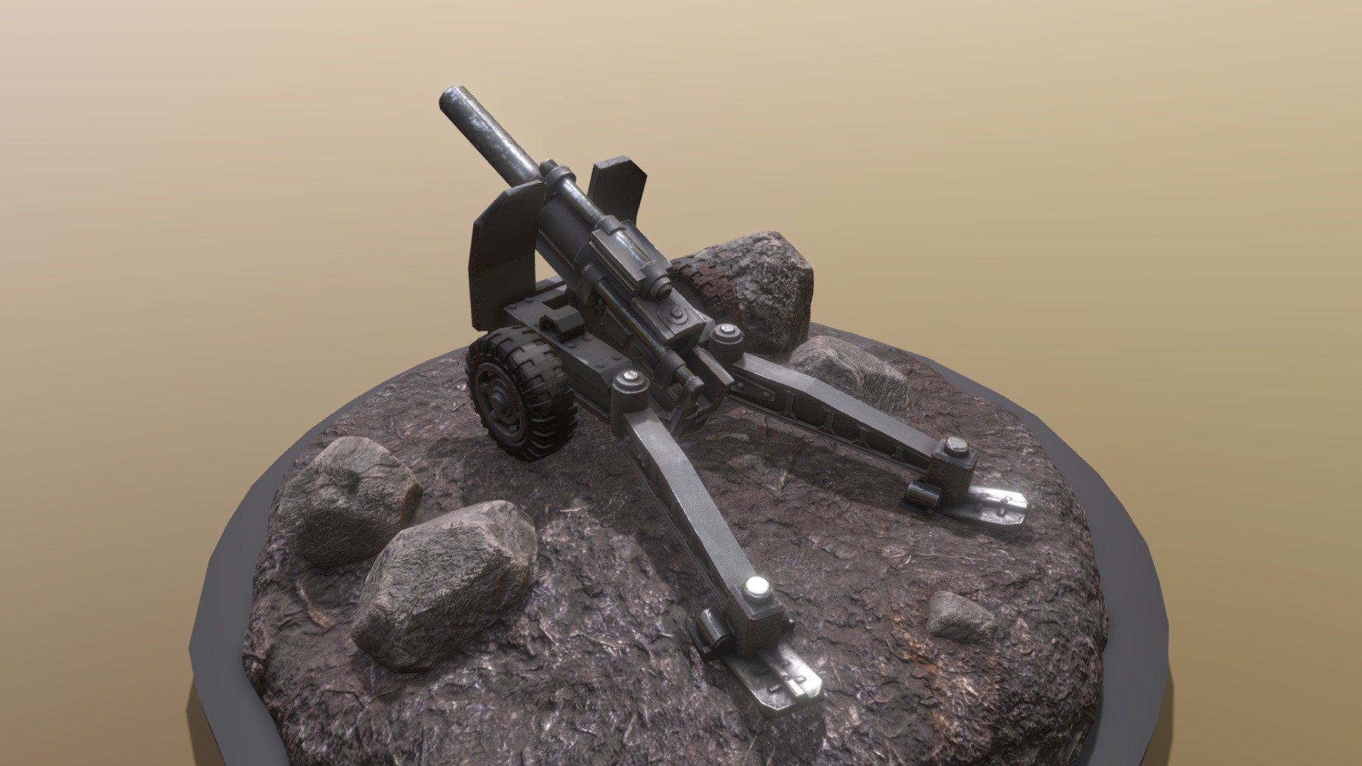 Field Gun - 3D model by VidovicArts (@oshjavid) [db36b3d] - Sketchfab