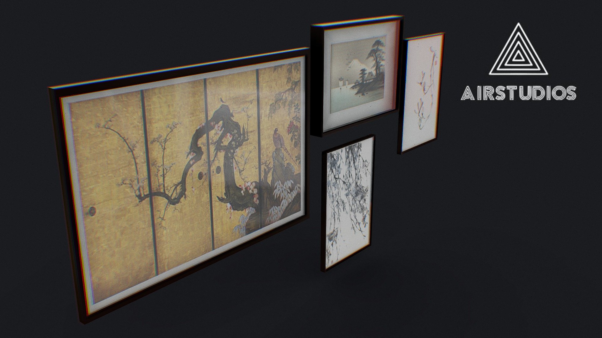 Framed Paintings - Buy Royalty Free 3D model by AirStudios ...