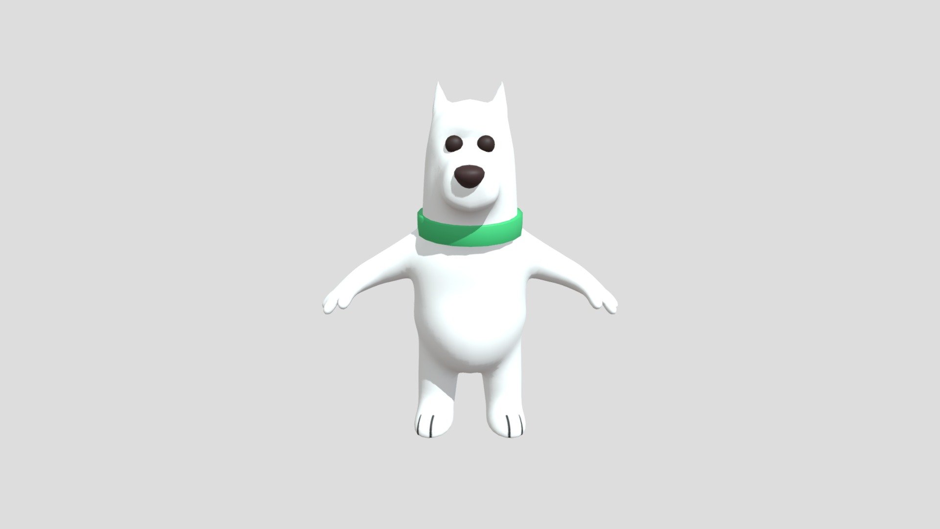 New White Dog v2 - 3D model by Vivek885 [db3be3b] - Sketchfab