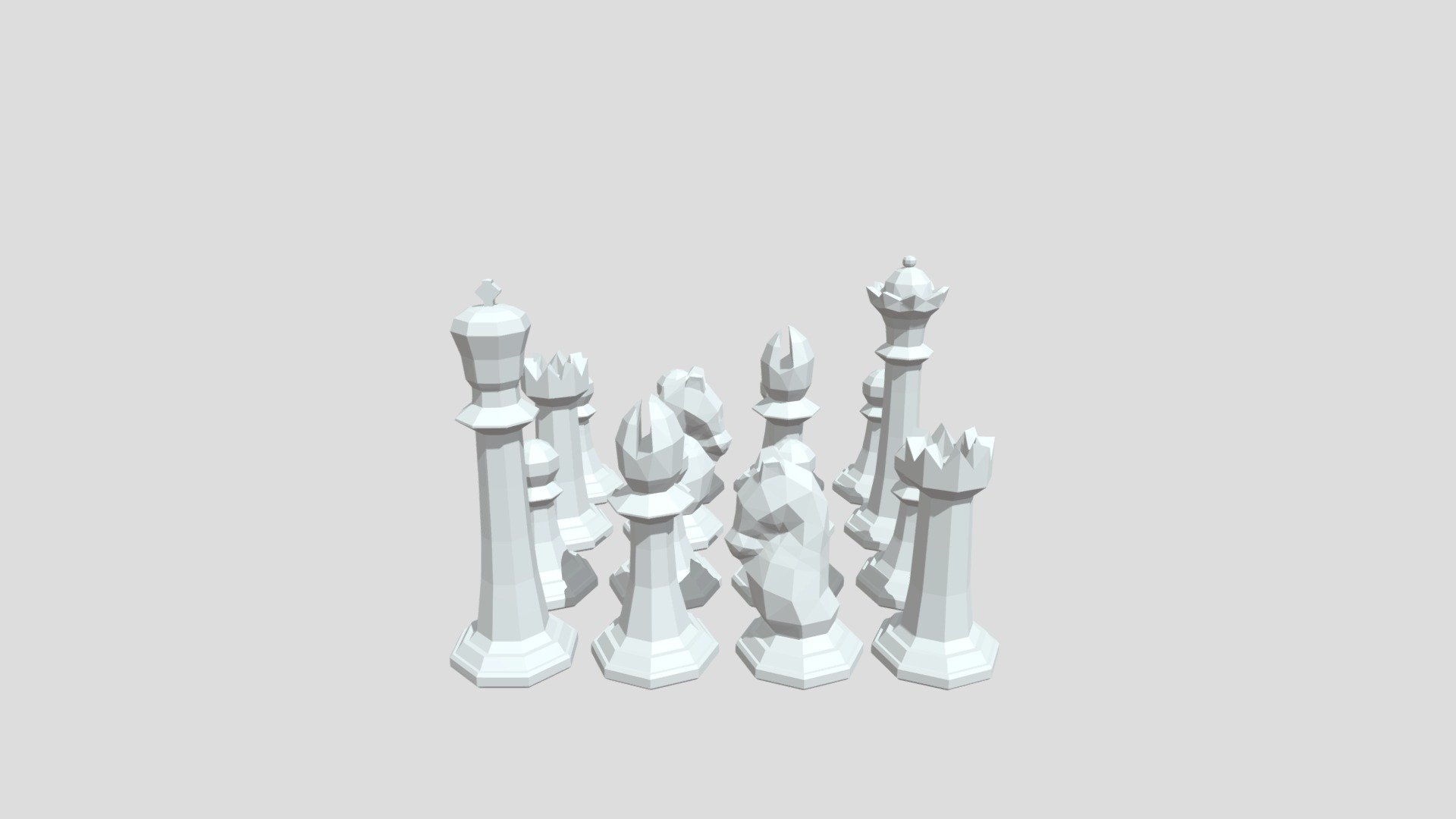chess set. - Download Free 3D model by sadamkh [db3dc27] - Sketchfab