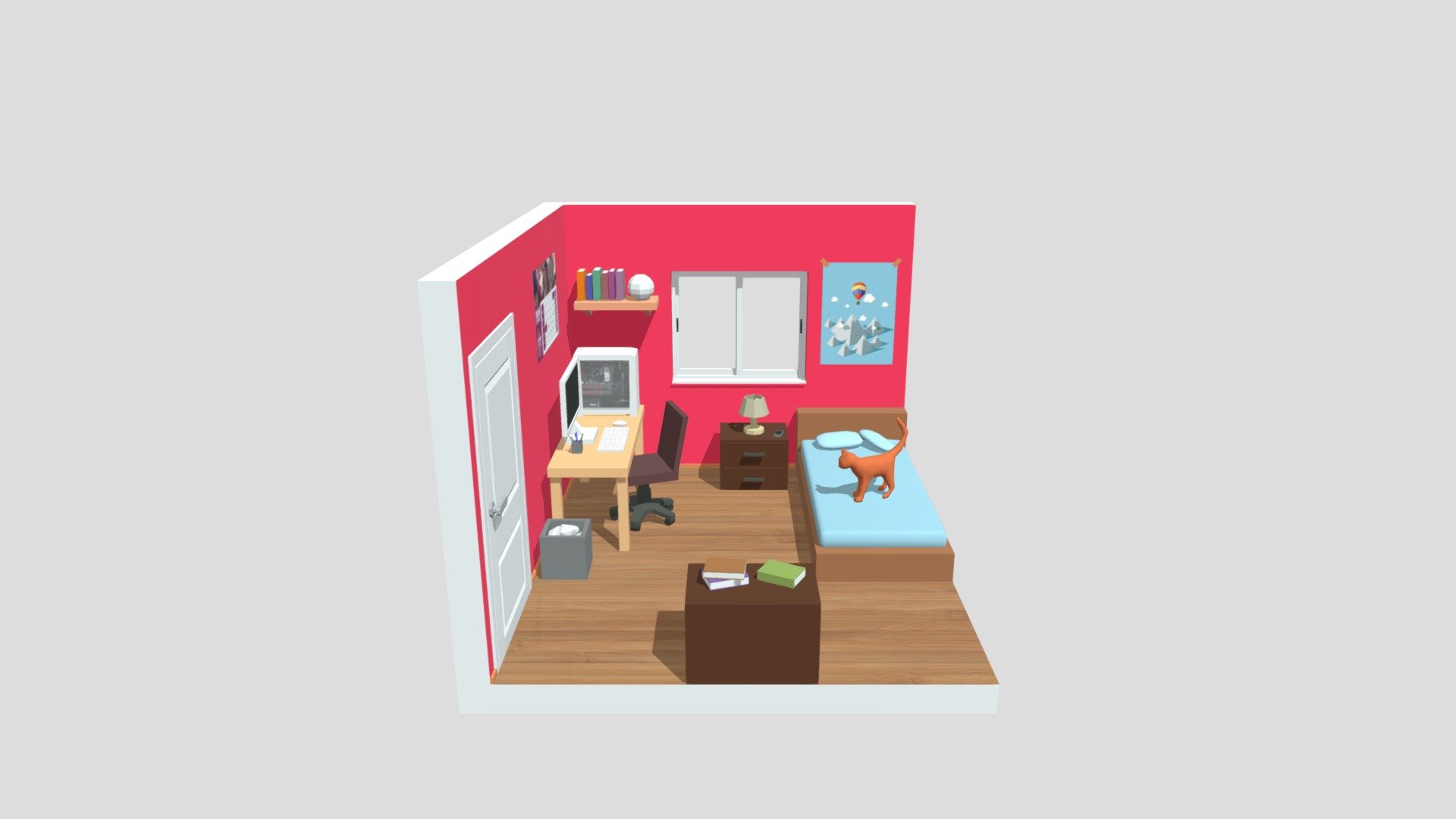 Low Poly Room - Download Free 3D model by Lexie961 [db3f373] - Sketchfab