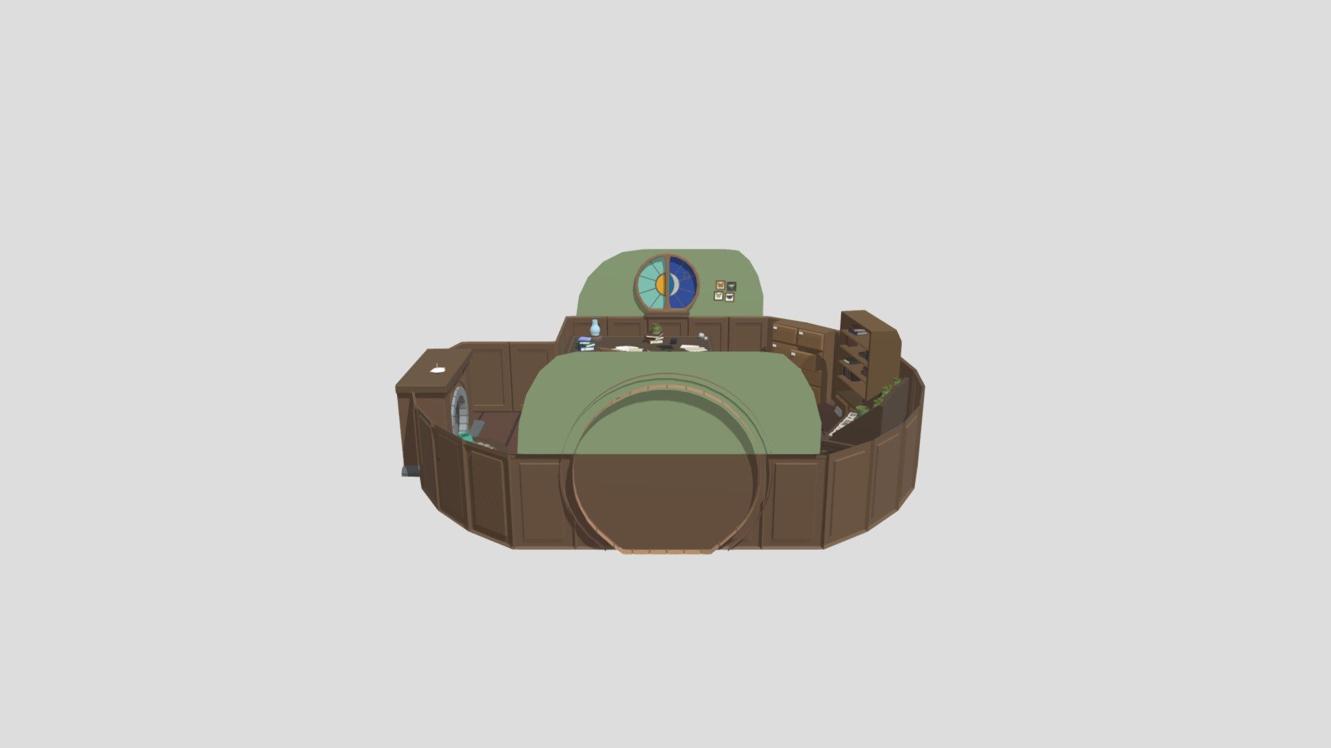 Hobbit Hole (ceiling removed) - 3D model by Ella_Highley [db43b69 ...