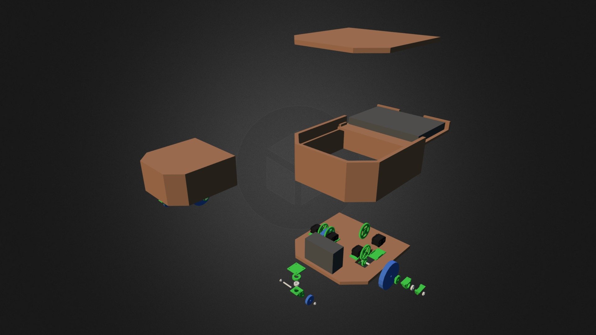 Mobile Base For Robot (Myrabot) - Download Free 3D model by casadofer ...