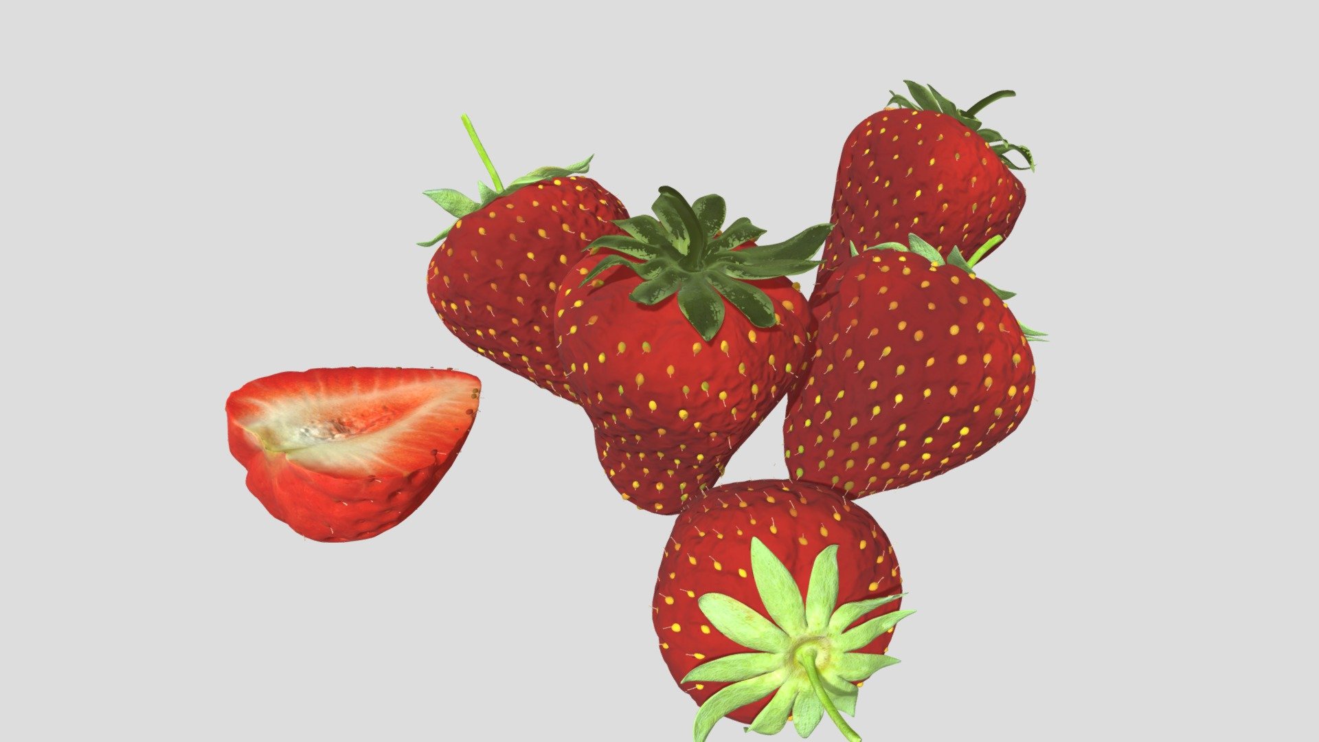 Strawberry - 3D model by 3Dji [db4b0e5] - Sketchfab