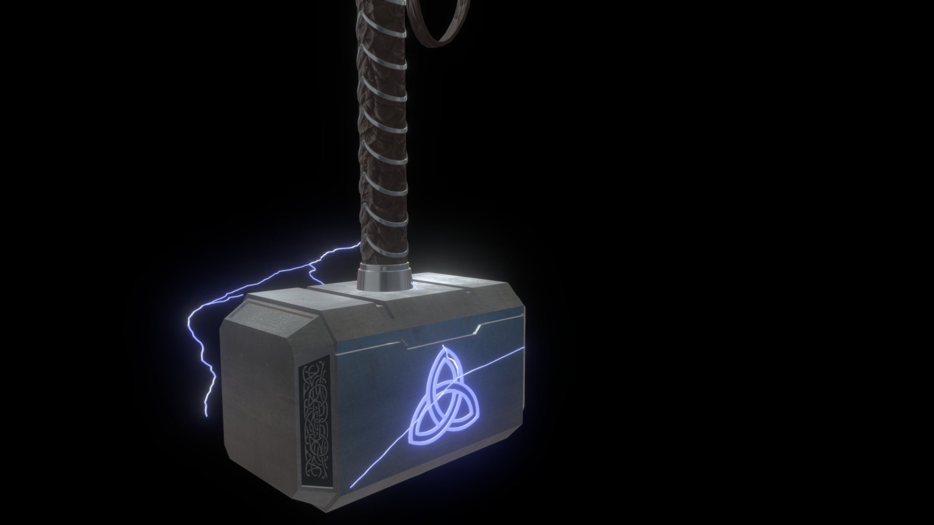 Thor's Hammer (Mjolnir) with Lightning FX - Buy Royalty Free 3D model ...