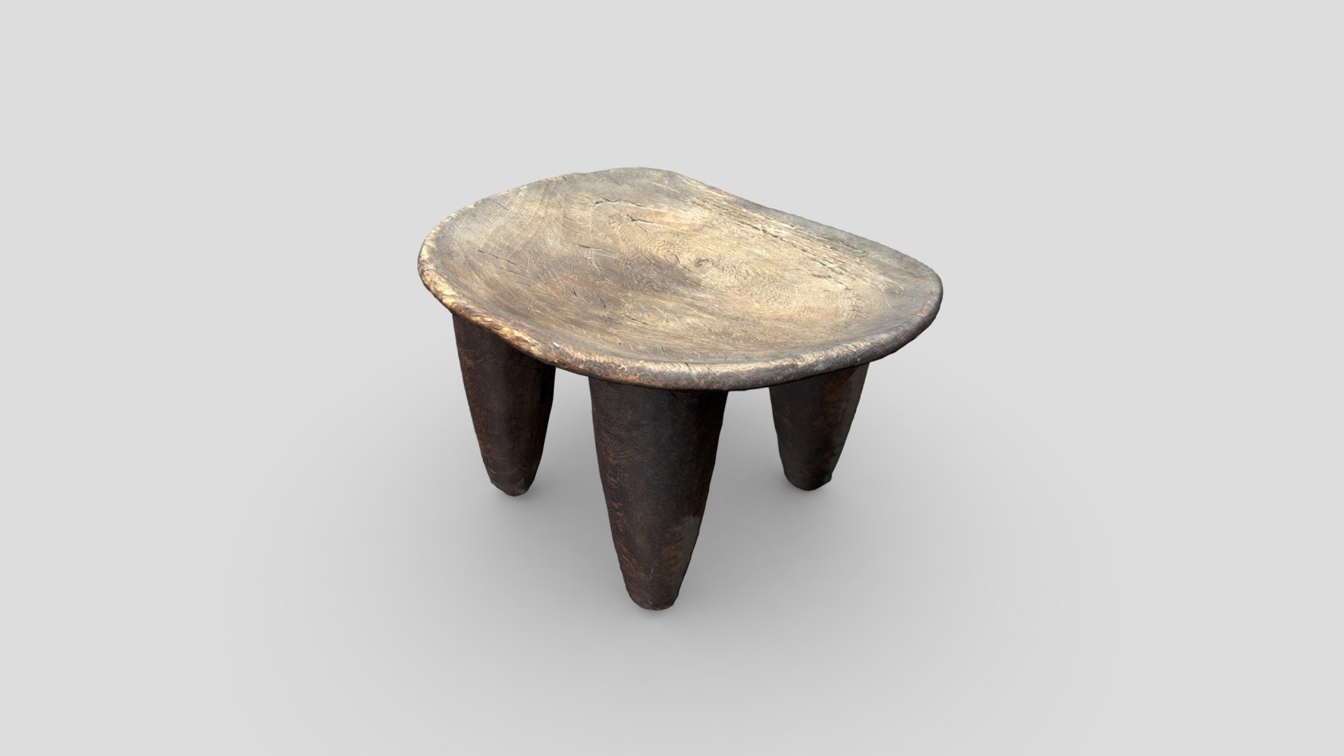 SMALL RUSTIC AFRICAN STOOL - Download Free 3D model by Nick Flatt ...