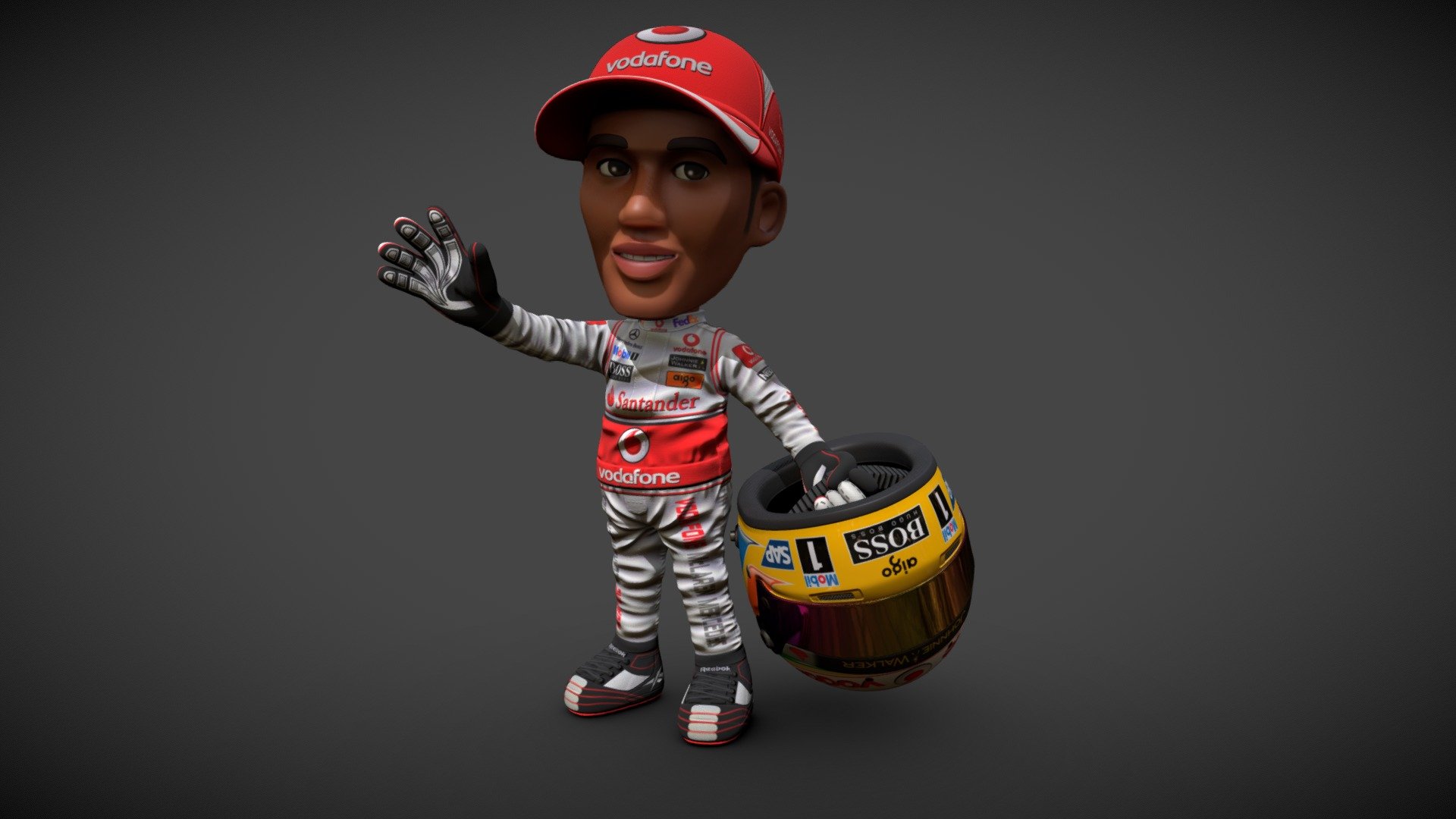 Lewis Hamilton toy charater - 3D model by giobiancoFB [db5ab90] - Sketchfab