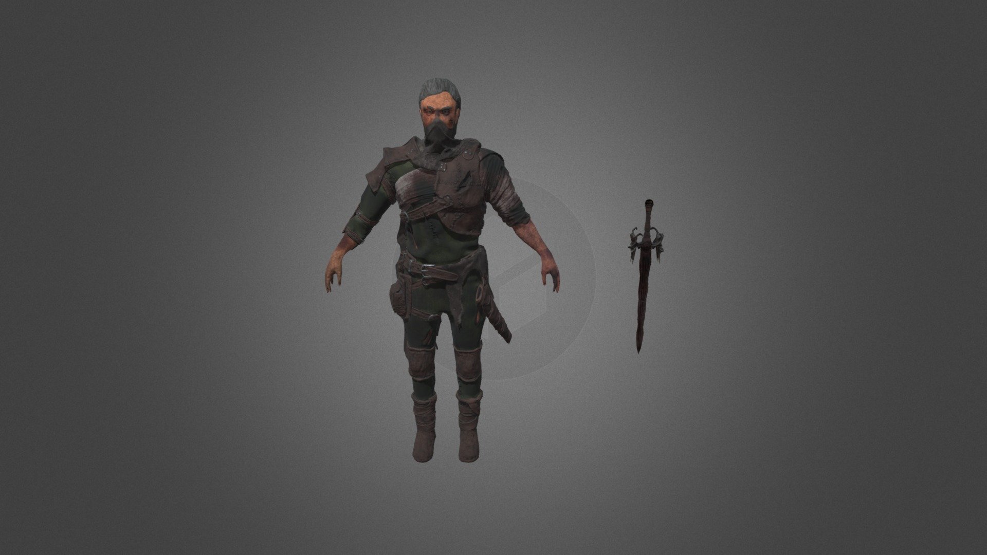 Leather armor, Warrior (Game ready, rigged) - 3D model by Papupoca ...