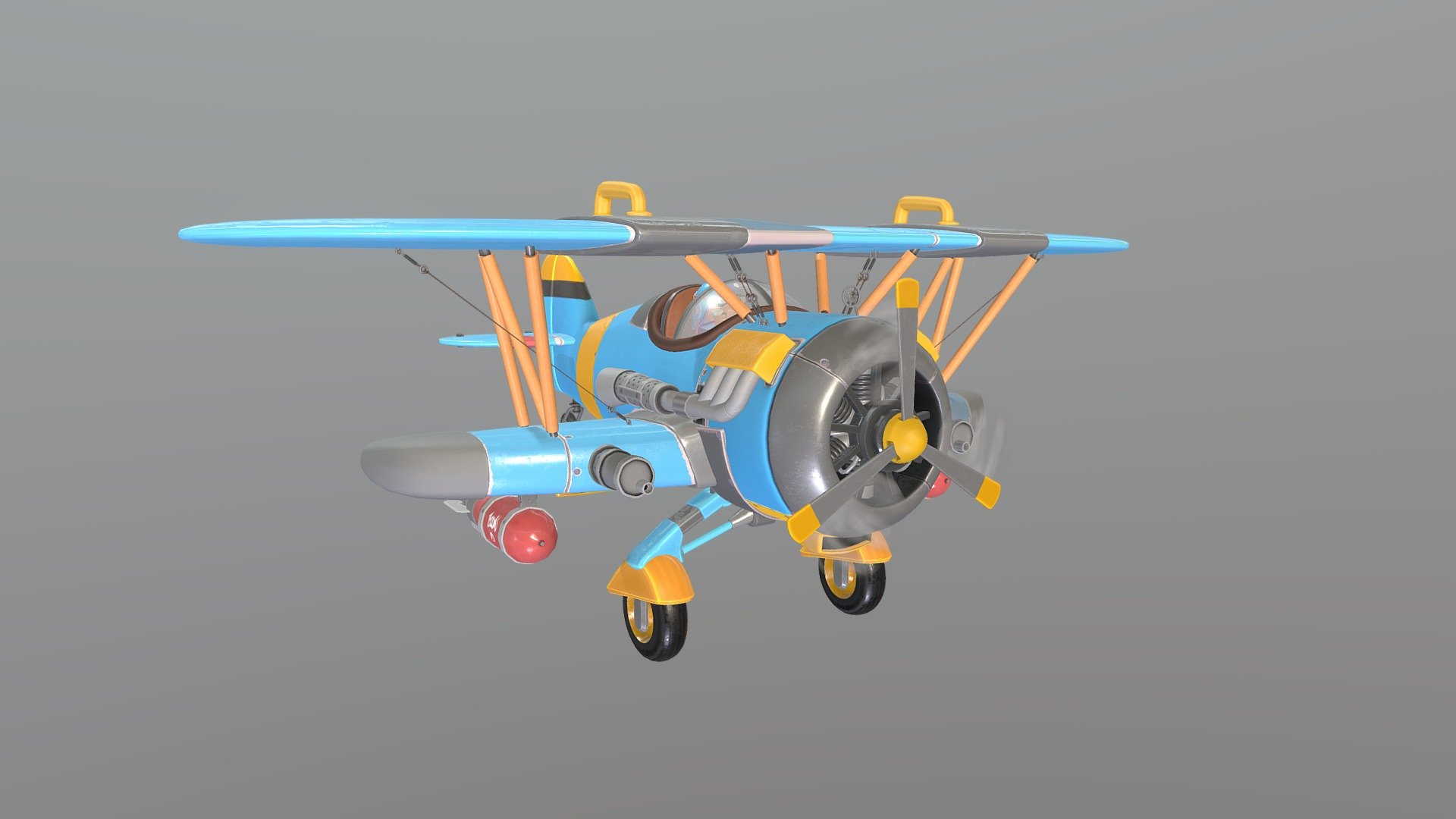 Stylized Plane - 3D model by omarzouari [db62e59] - Sketchfab