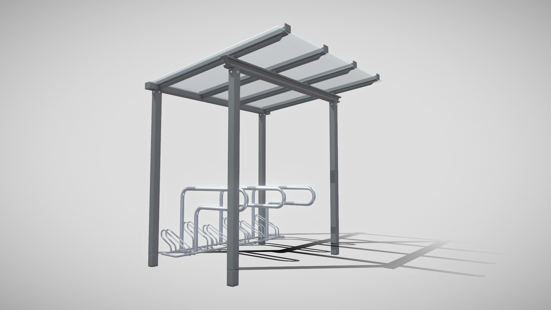 Bike Stand [1] Version [7] Glass Roof 2500mm - Buy Royalty Free 3D ...