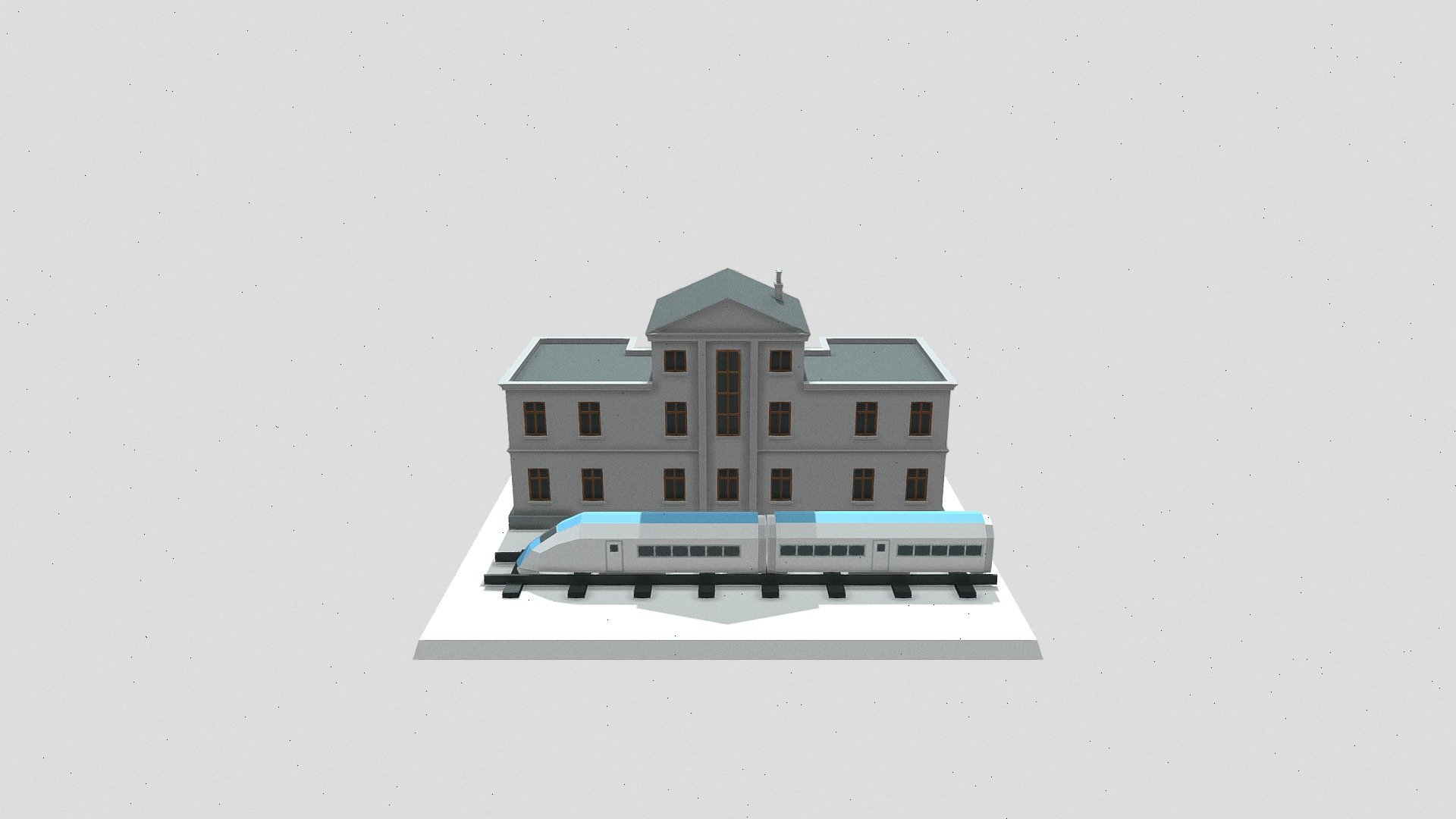 Railway station02 - 3D model by chenziyan [db65a7e] - Sketchfab