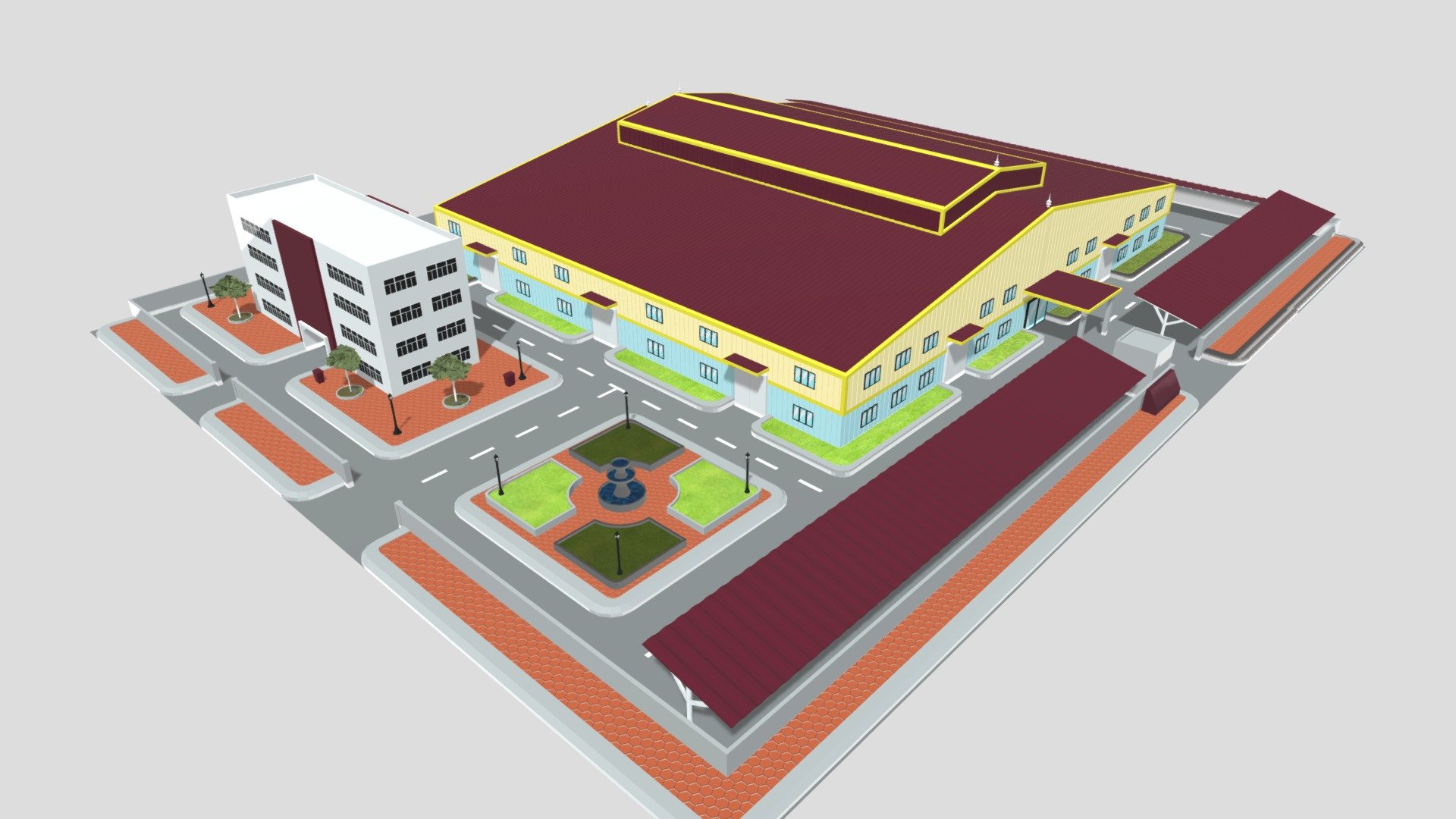 Factory - Download Free 3D model by ltice [db66e83] - Sketchfab