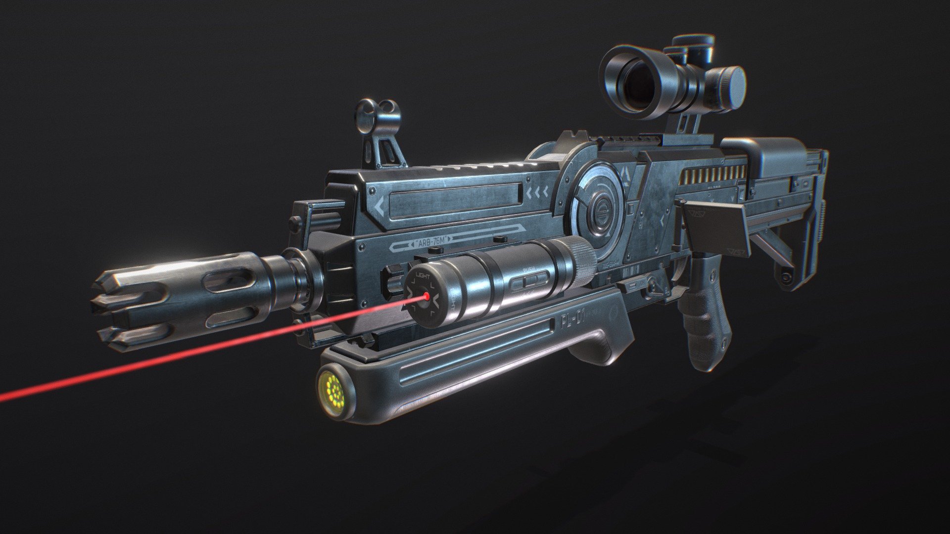 Automatic rifle "ARB-76M" - Tactic option - 3D model by pro100voron ...