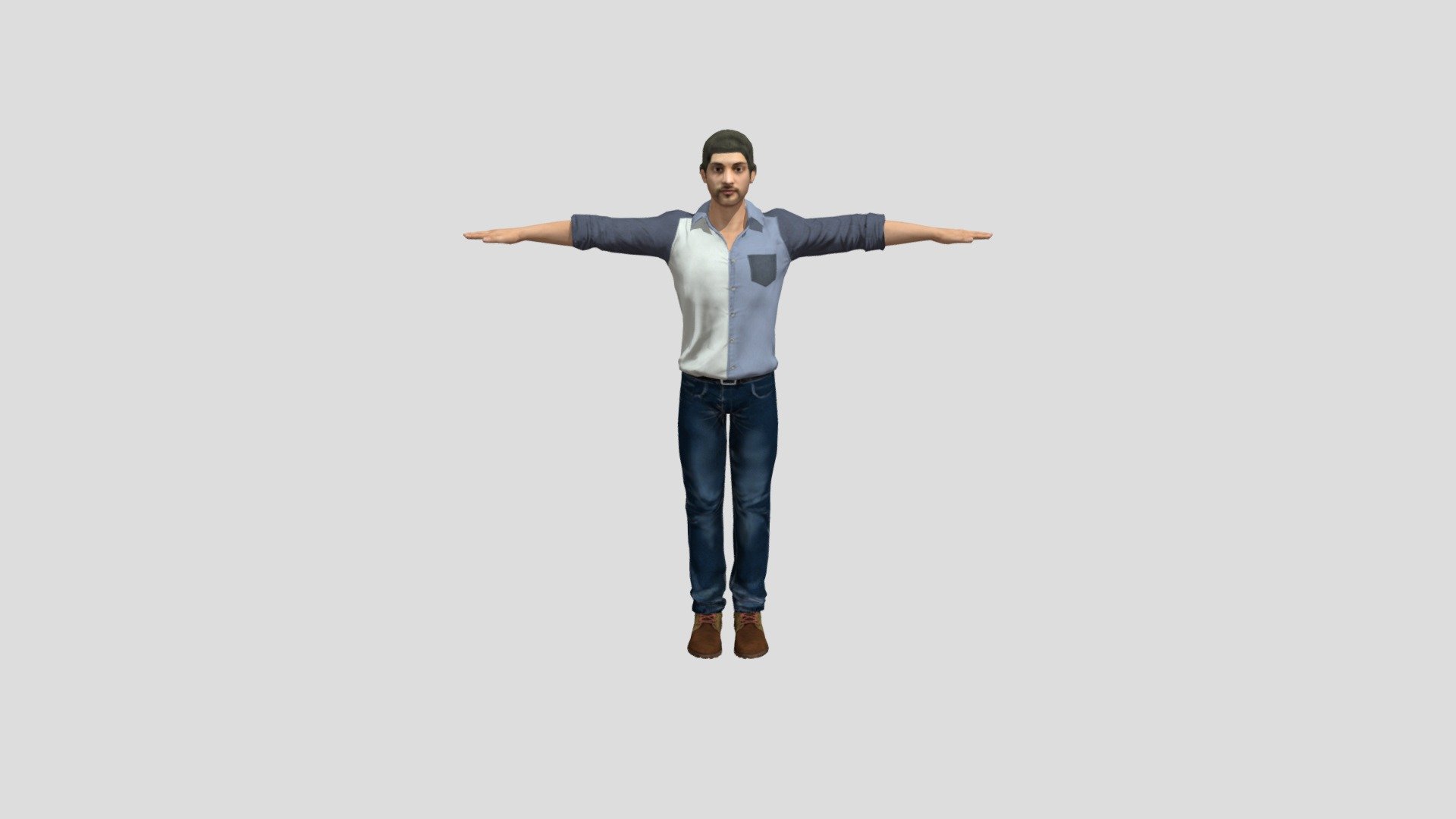 Man 1 fully rigged - 3D model by bduniverse [db6851a] - Sketchfab